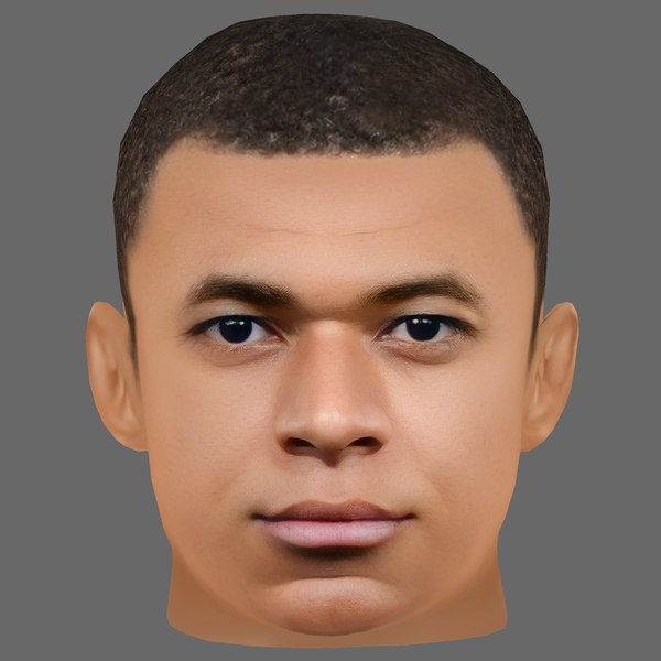 modelo 3d Kylian Mbappe HeadV2 - Cabeza de baja poli para juego ...