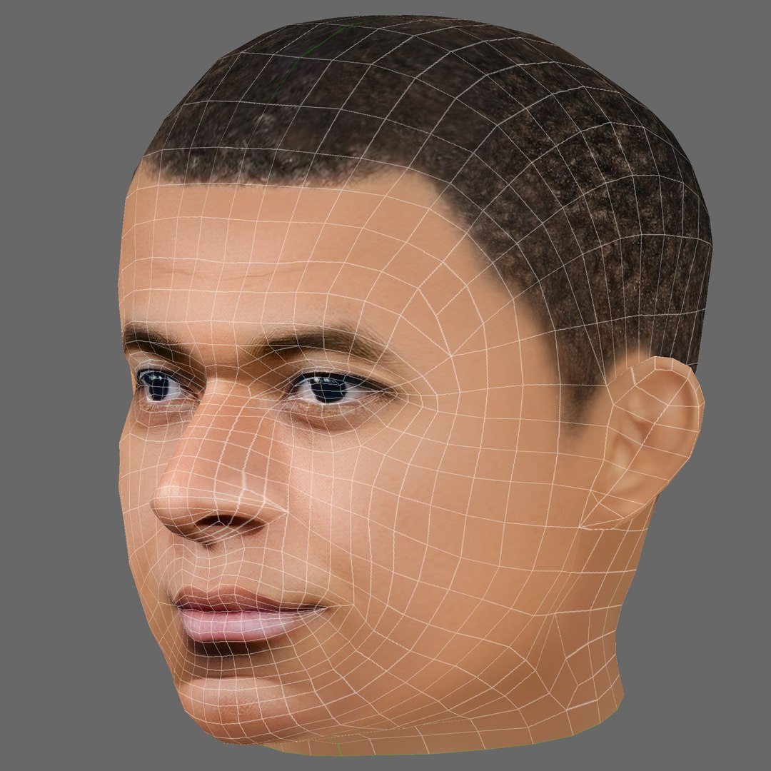 Kylian Mbappe HeadV2 - Low Poly Head For Game 3D - TurboSquid 2217968