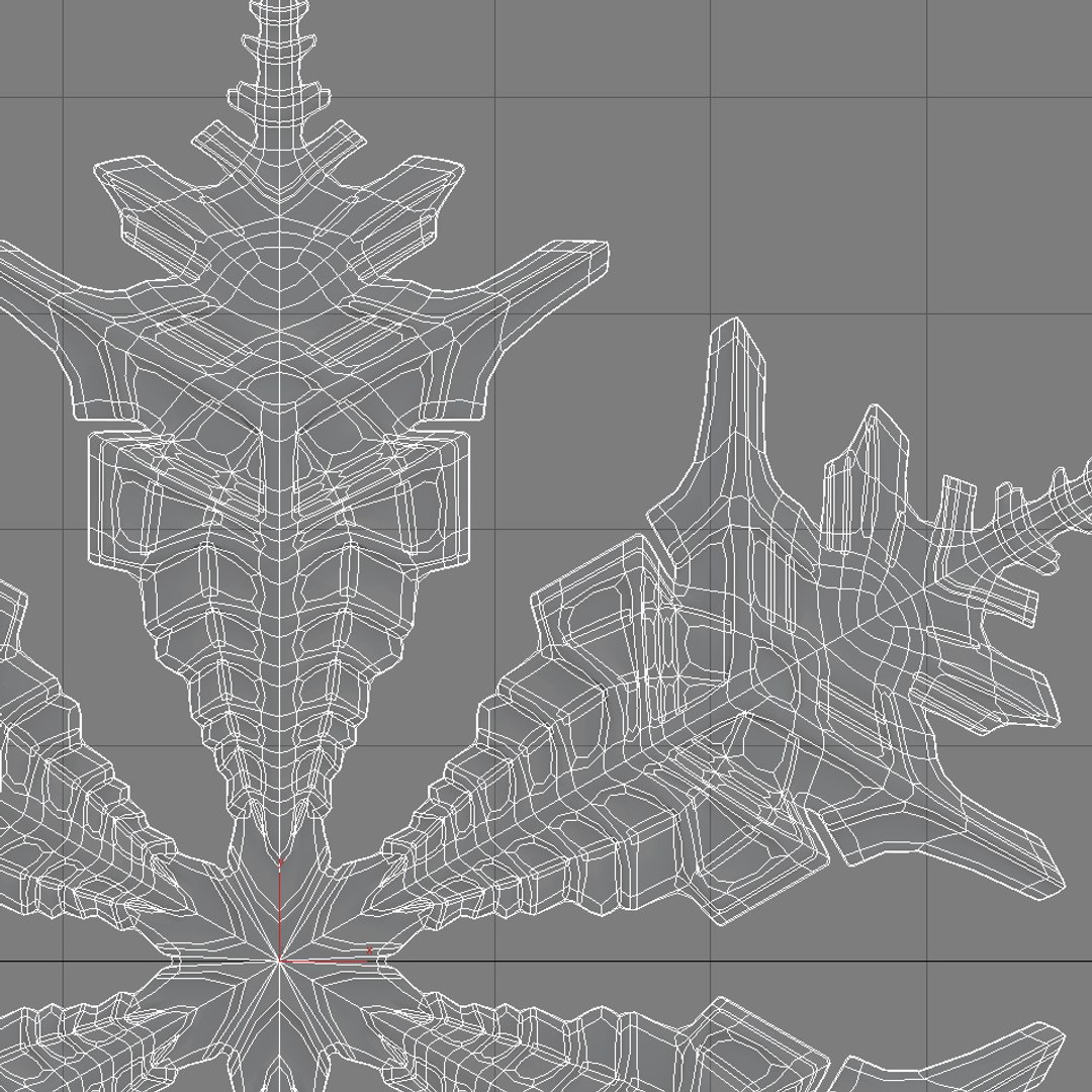 3d model snowflake snow