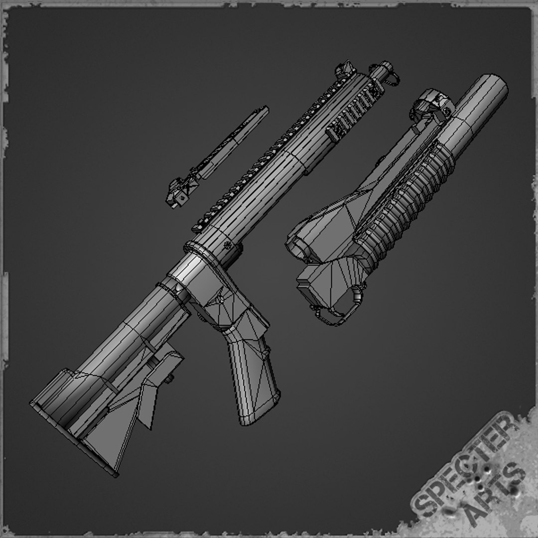 Special Standalone M203 Weapon 3d Model