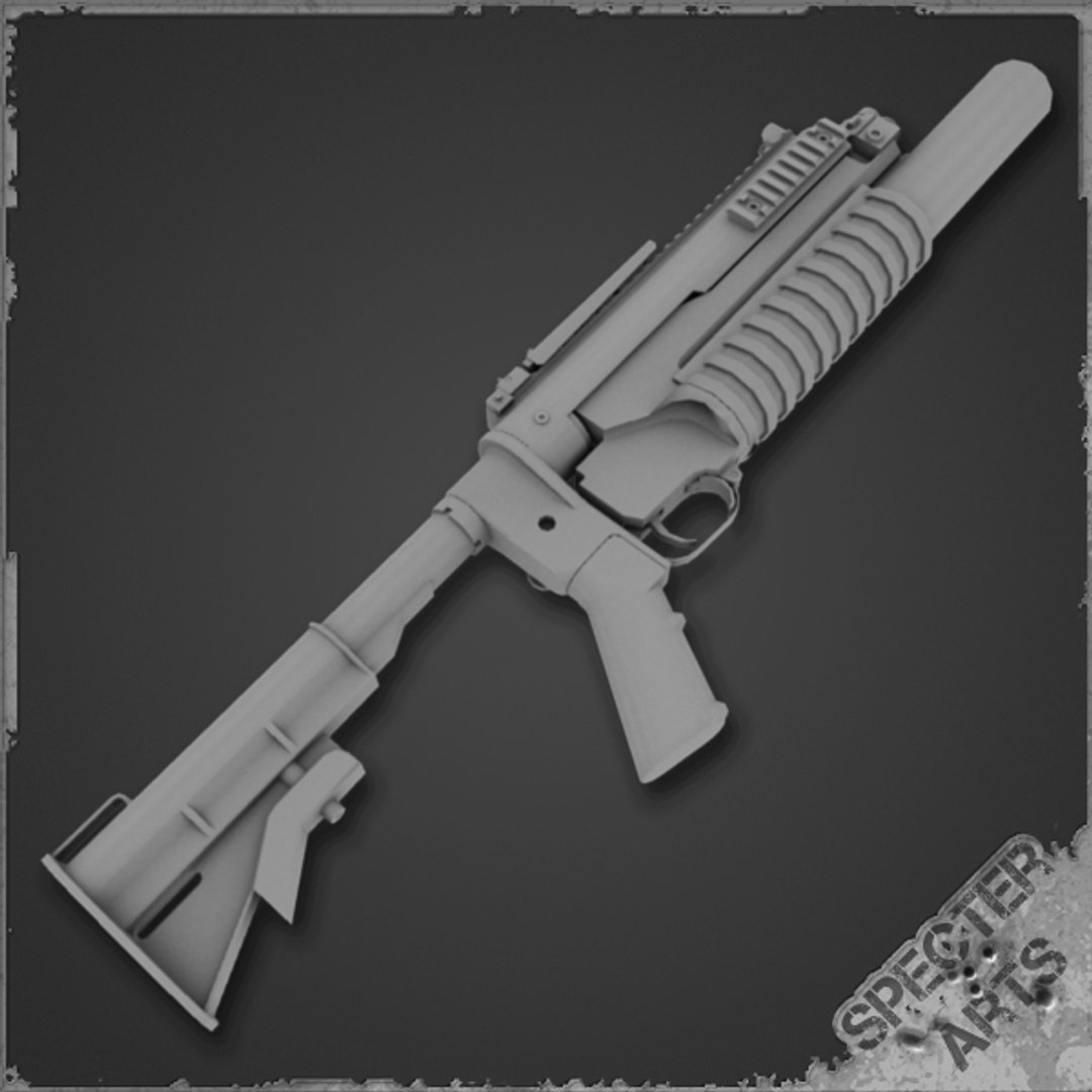 Special Standalone M203 Weapon 3d Model
