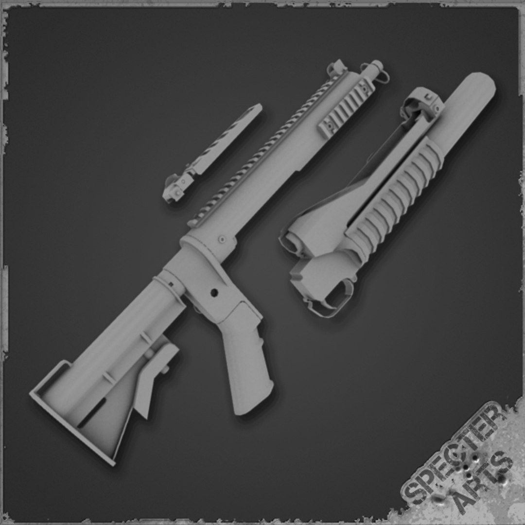 Special Standalone M203 Weapon 3d Model