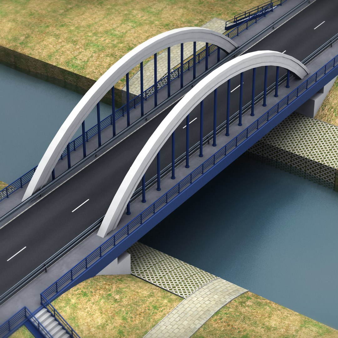 3d model of arch bridge