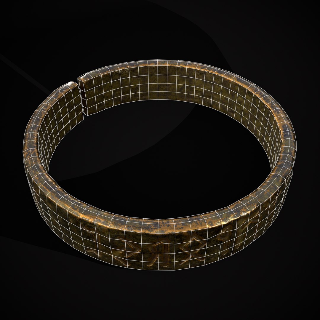 3D Gold Viking Rune Ring Model - TurboSquid 2078285