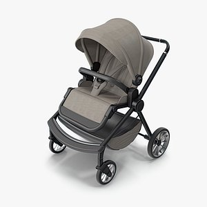 3D Vintage Baby Stroller Model - TurboSquid 2103777