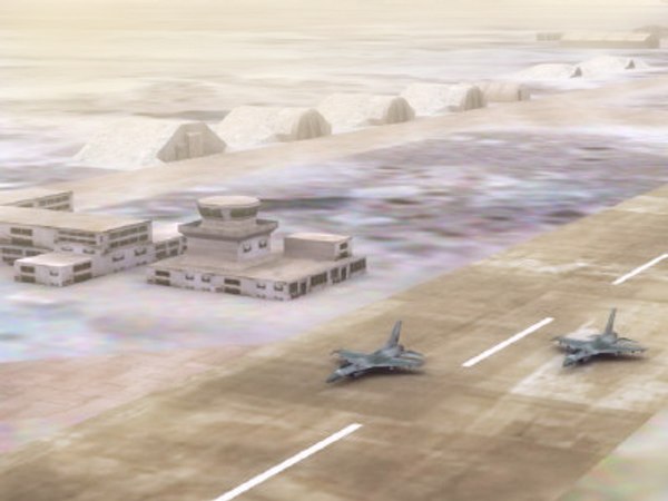 3d desert airfield terrain