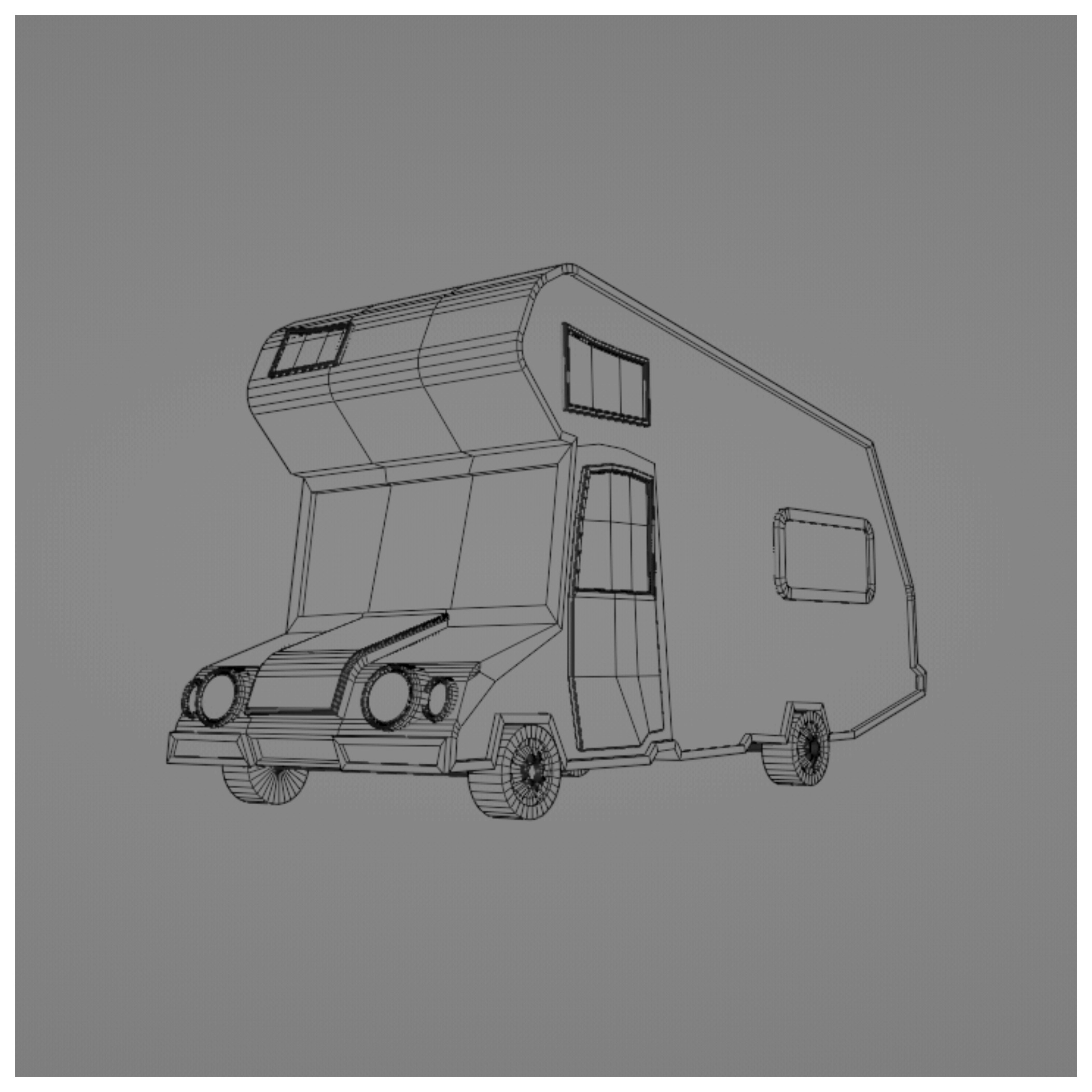 3D camper caravan roulotte 3D model - TurboSquid 2030394