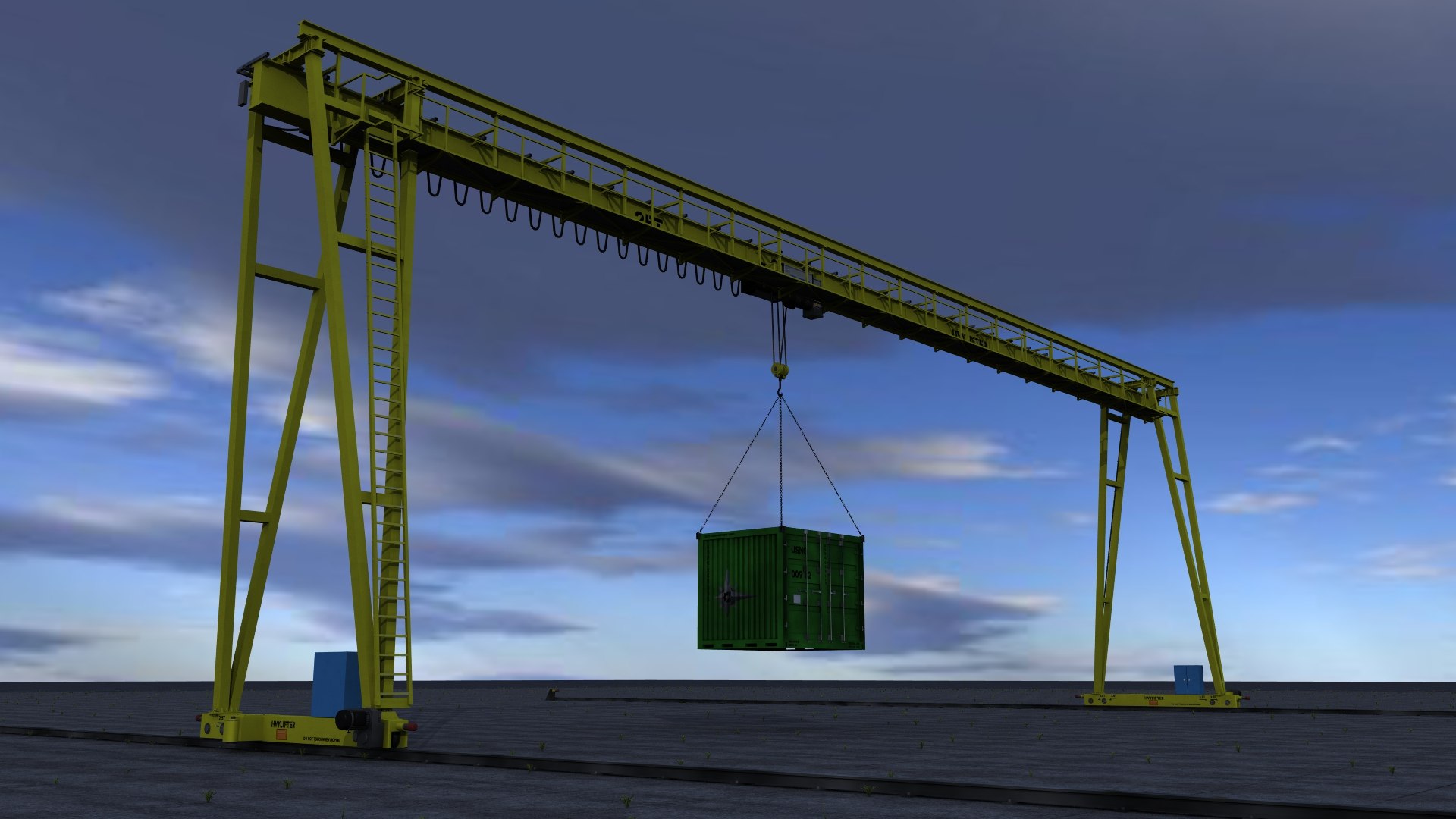 3D Gantry Crane model - TurboSquid 1822449