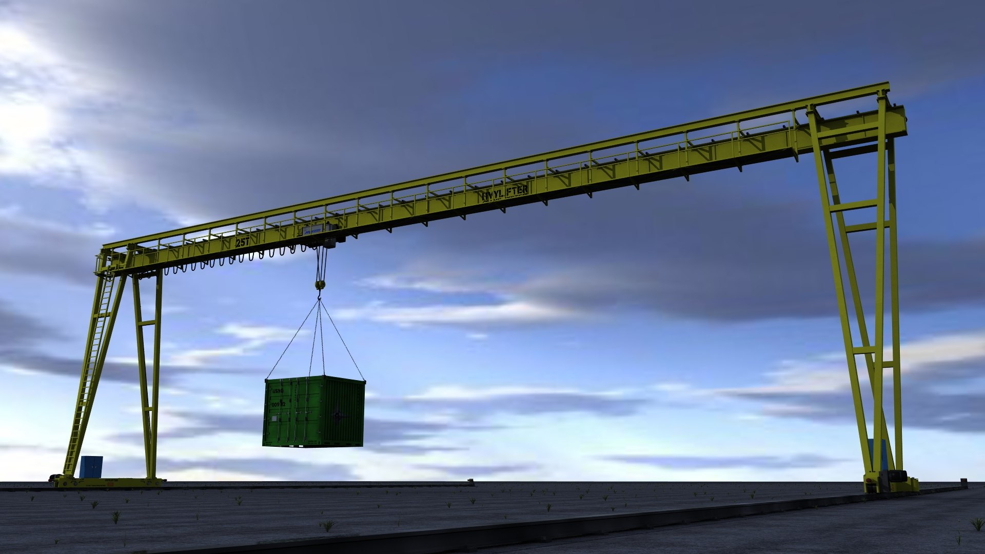 3D Gantry Crane model - TurboSquid 1822449