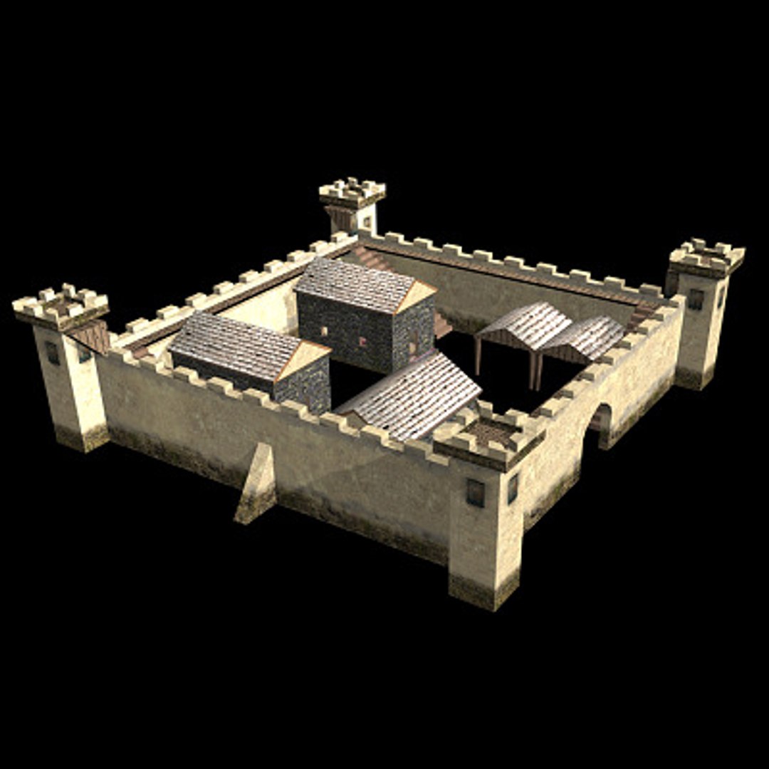 ancient castle roman 3d model