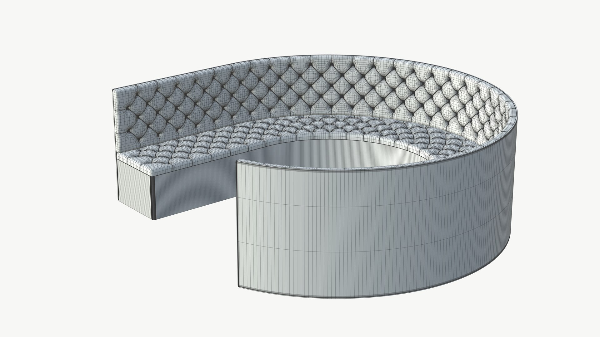 Chesterfield Realistic Banquette Restaurante 3D - TurboSquid 2074429