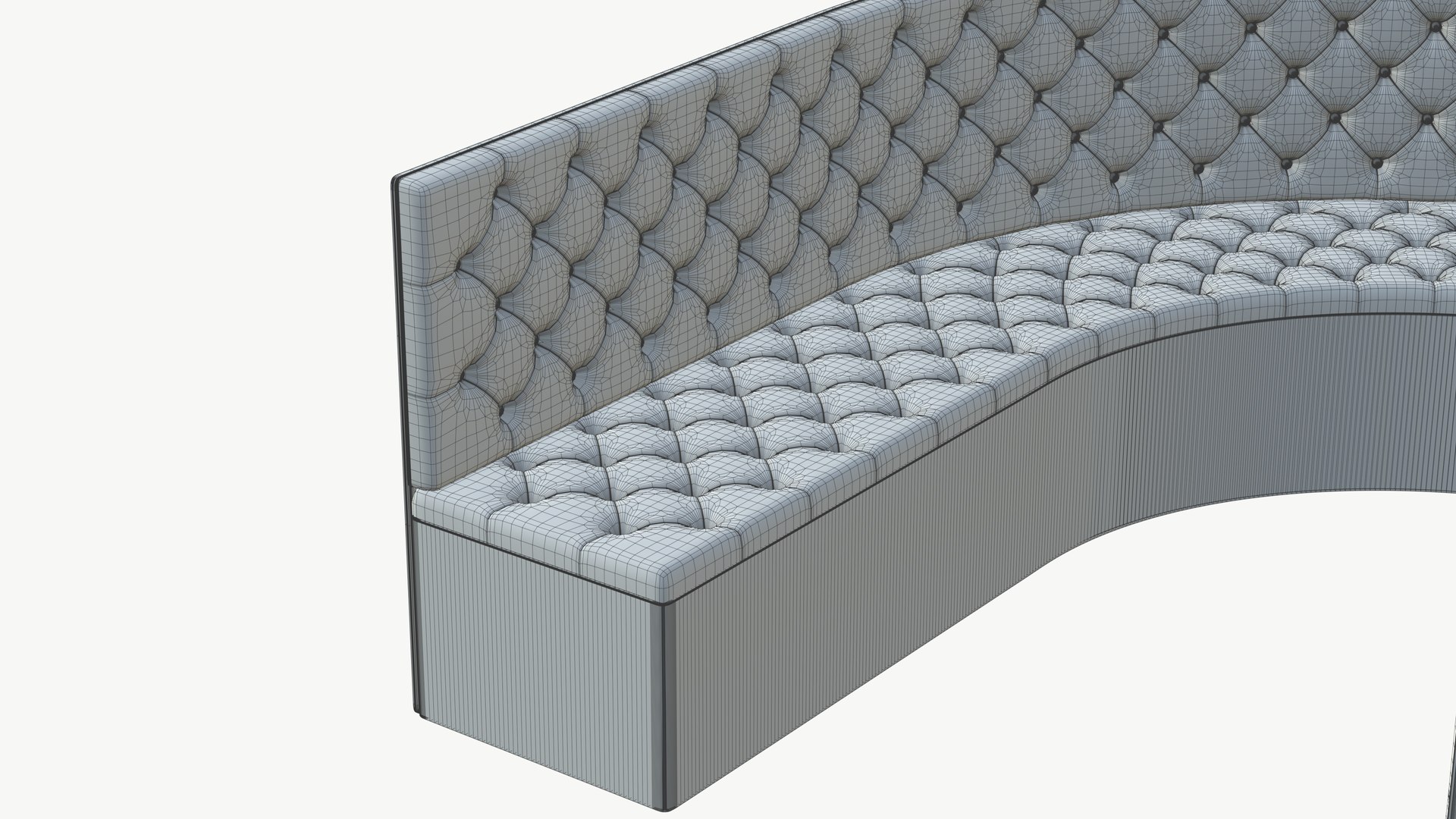 Chesterfield Realistic Banquette Restaurante 3D - TurboSquid 2074429