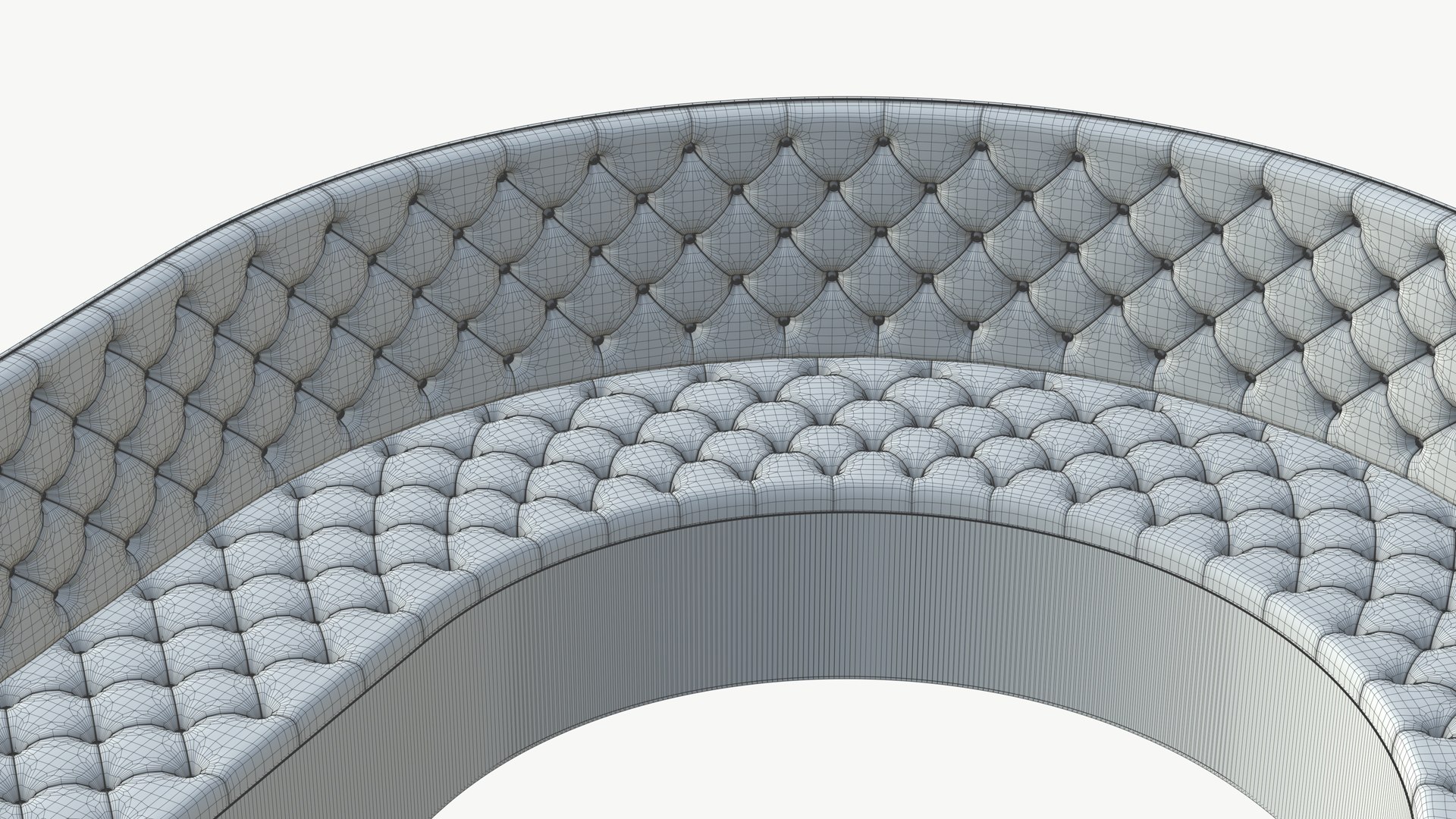 Chesterfield Realistic Banquette Restaurante 3D - TurboSquid 2074429