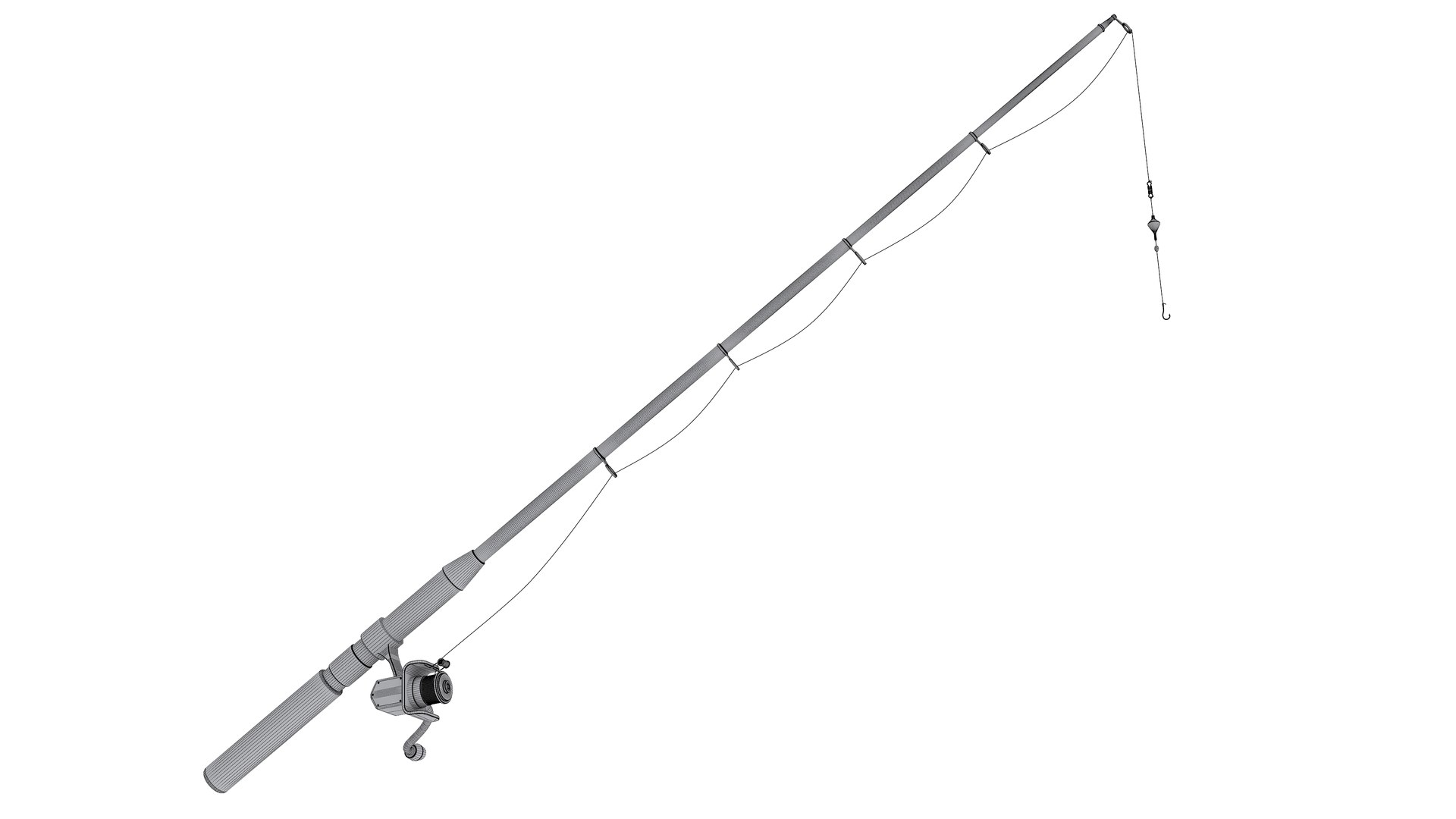 3D Fishing Pole Model - TurboSquid 2257878