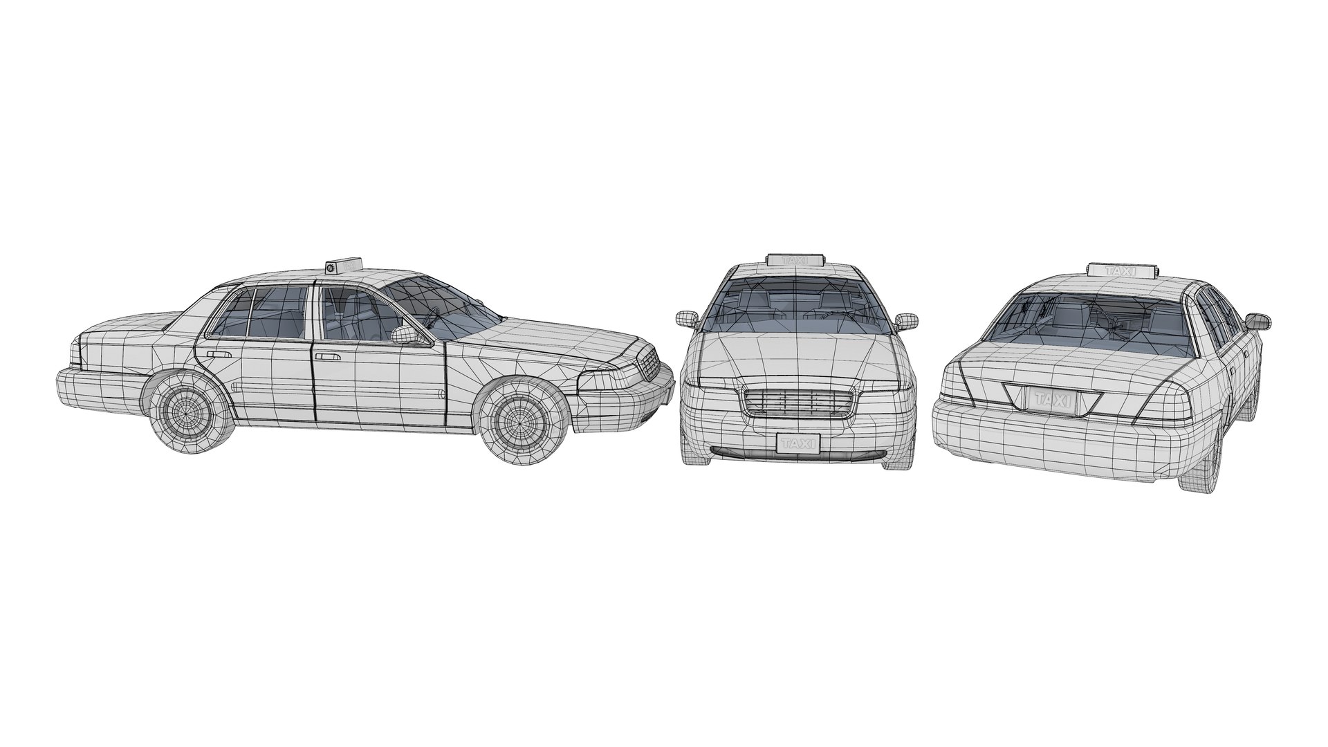 3D Yellow Cab Taxi - TurboSquid 1700561