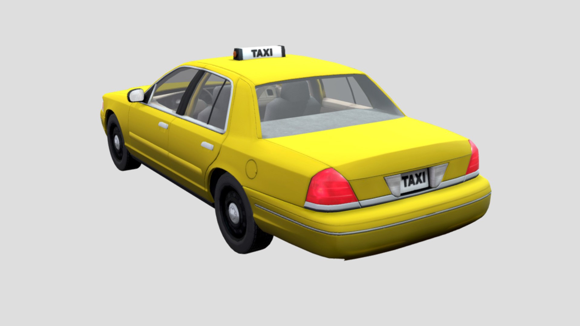 3D Yellow Cab Taxi - TurboSquid 1700561