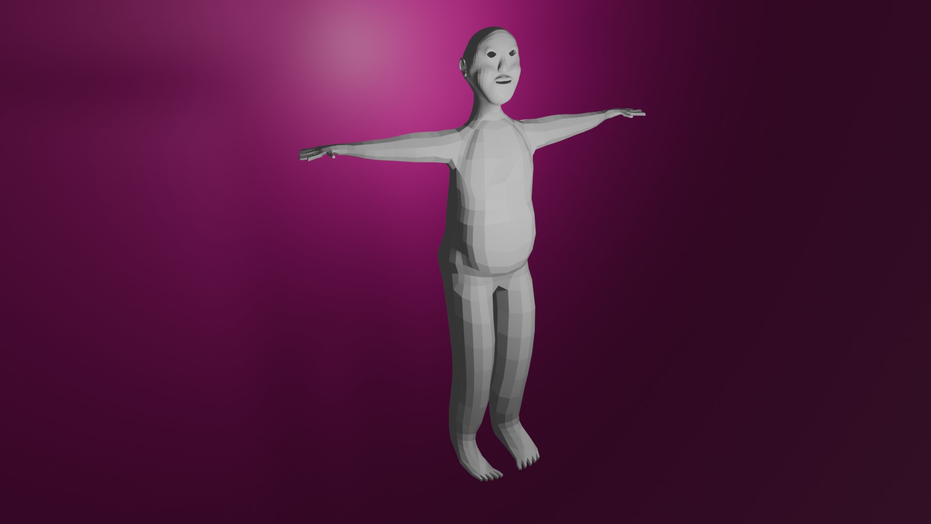 3D Low Poly - Fat Man - TurboSquid 2344541