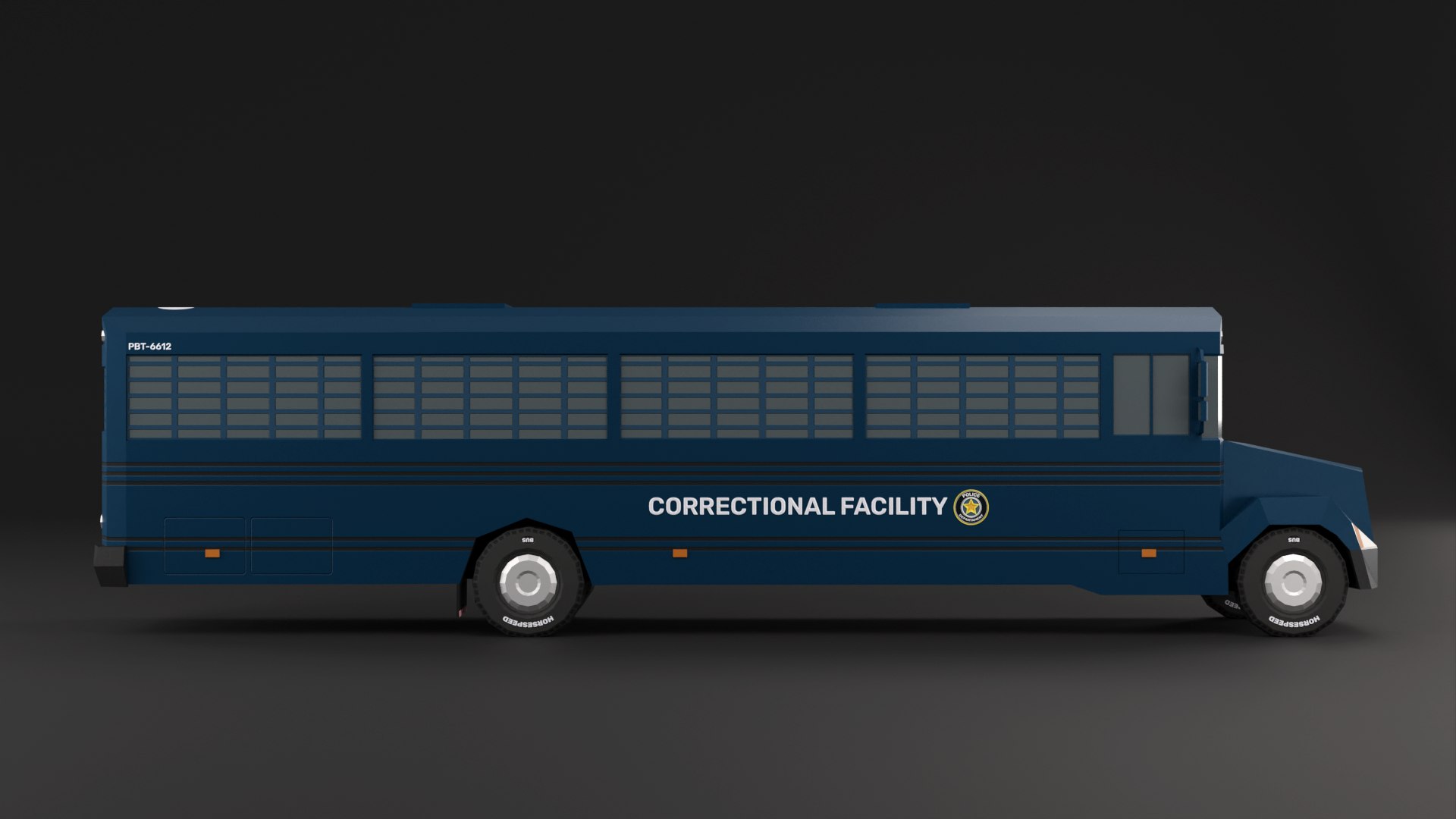 Police Correctional Bus Facility LowPoly 3D Model - TurboSquid 2083405