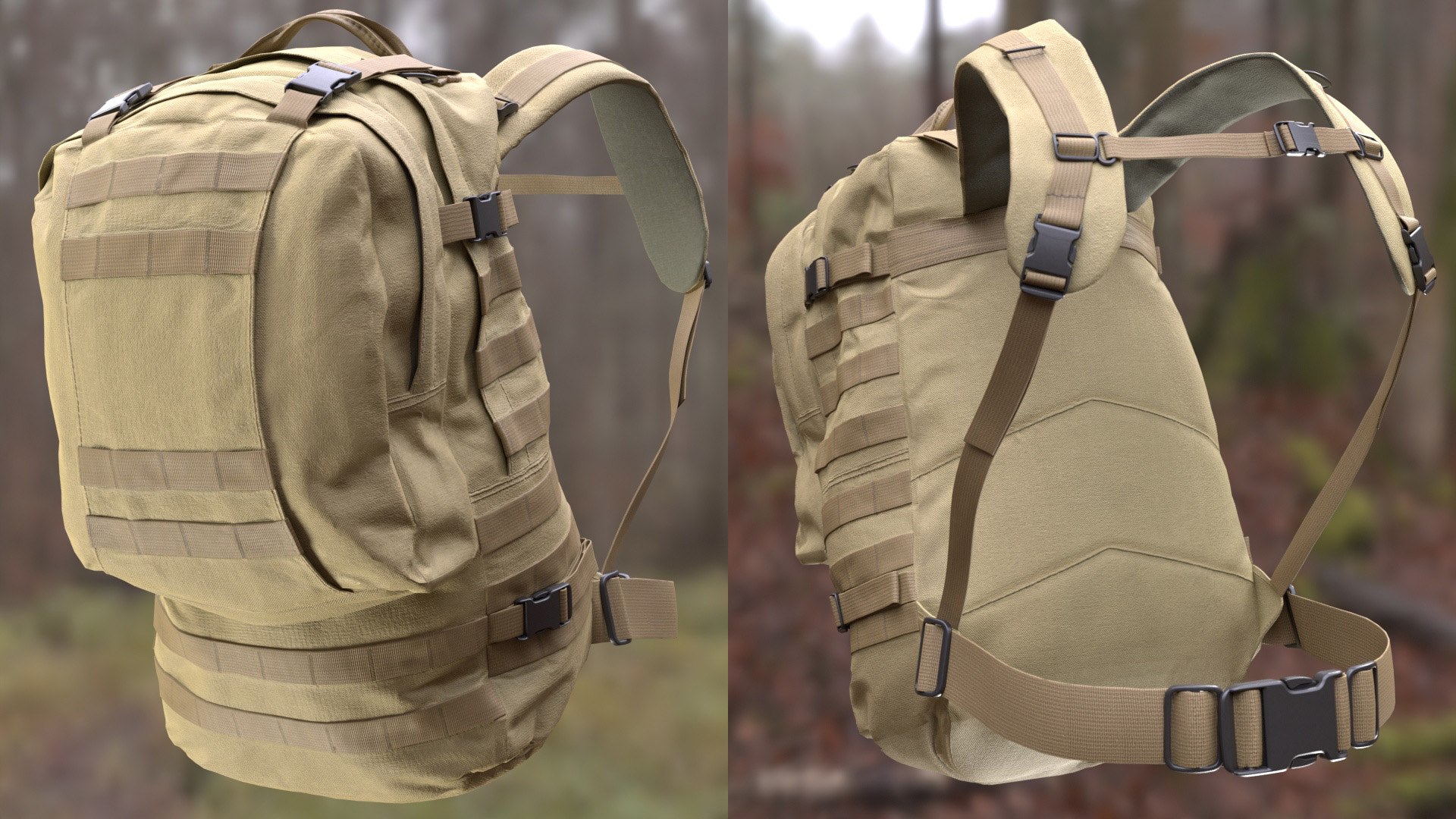 3D Tactical Backpack 74 - All MH Bodies UE5 Skeletons - Rigged ...
