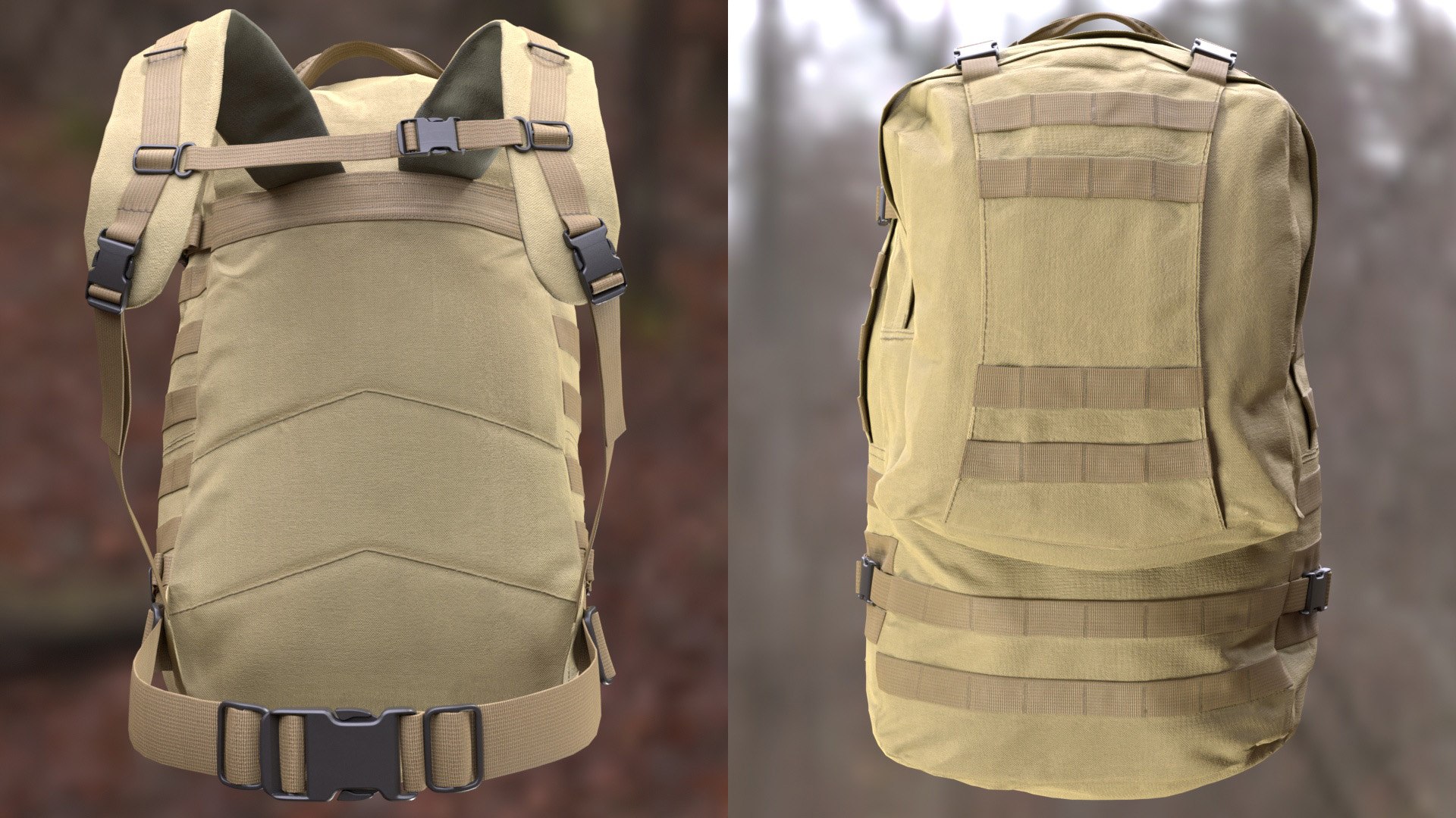 3D Tactical Backpack 74 - All MH Bodies UE5 Skeletons - Rigged ...