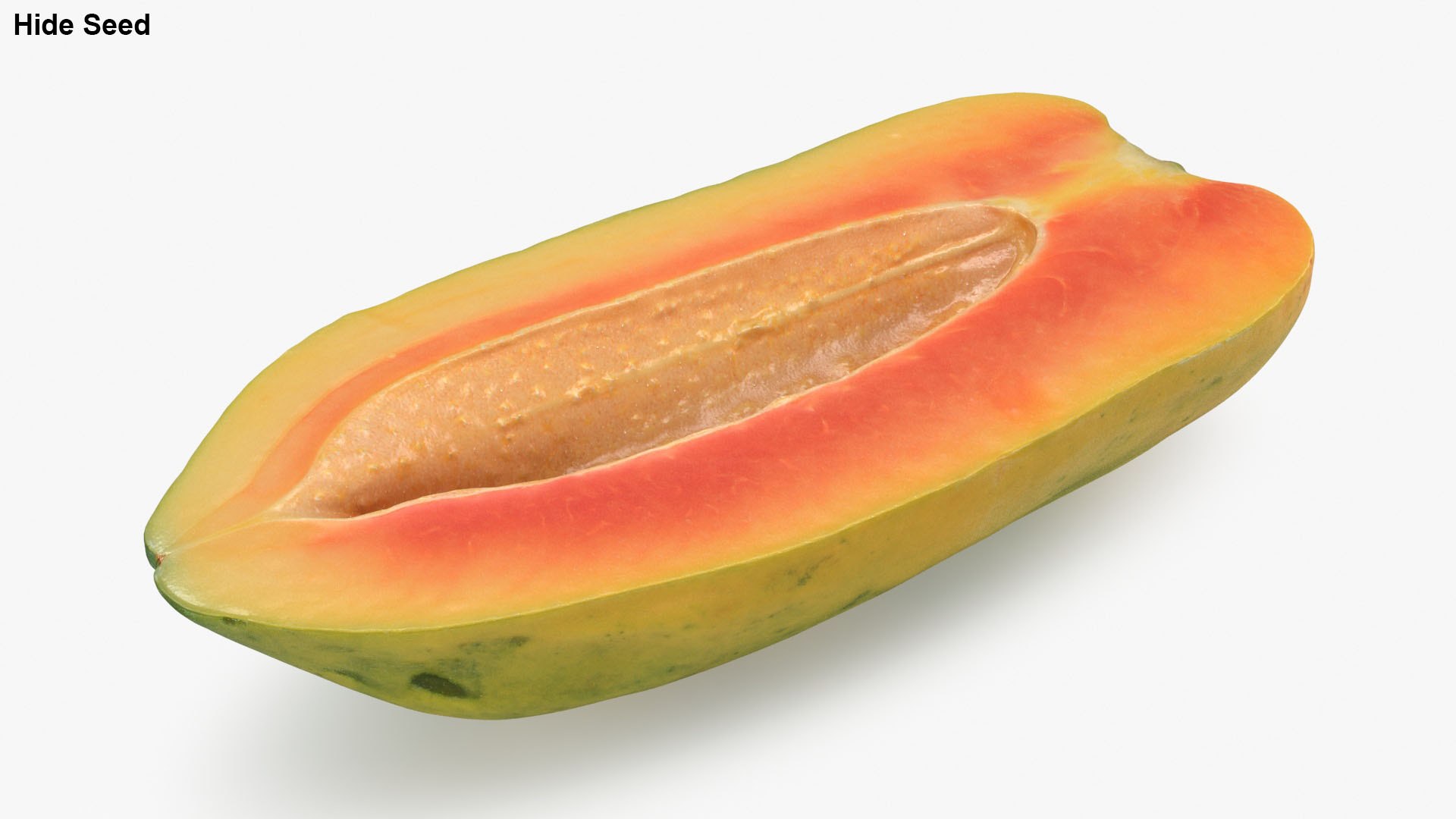 Papaya Half Model - TurboSquid 2119688