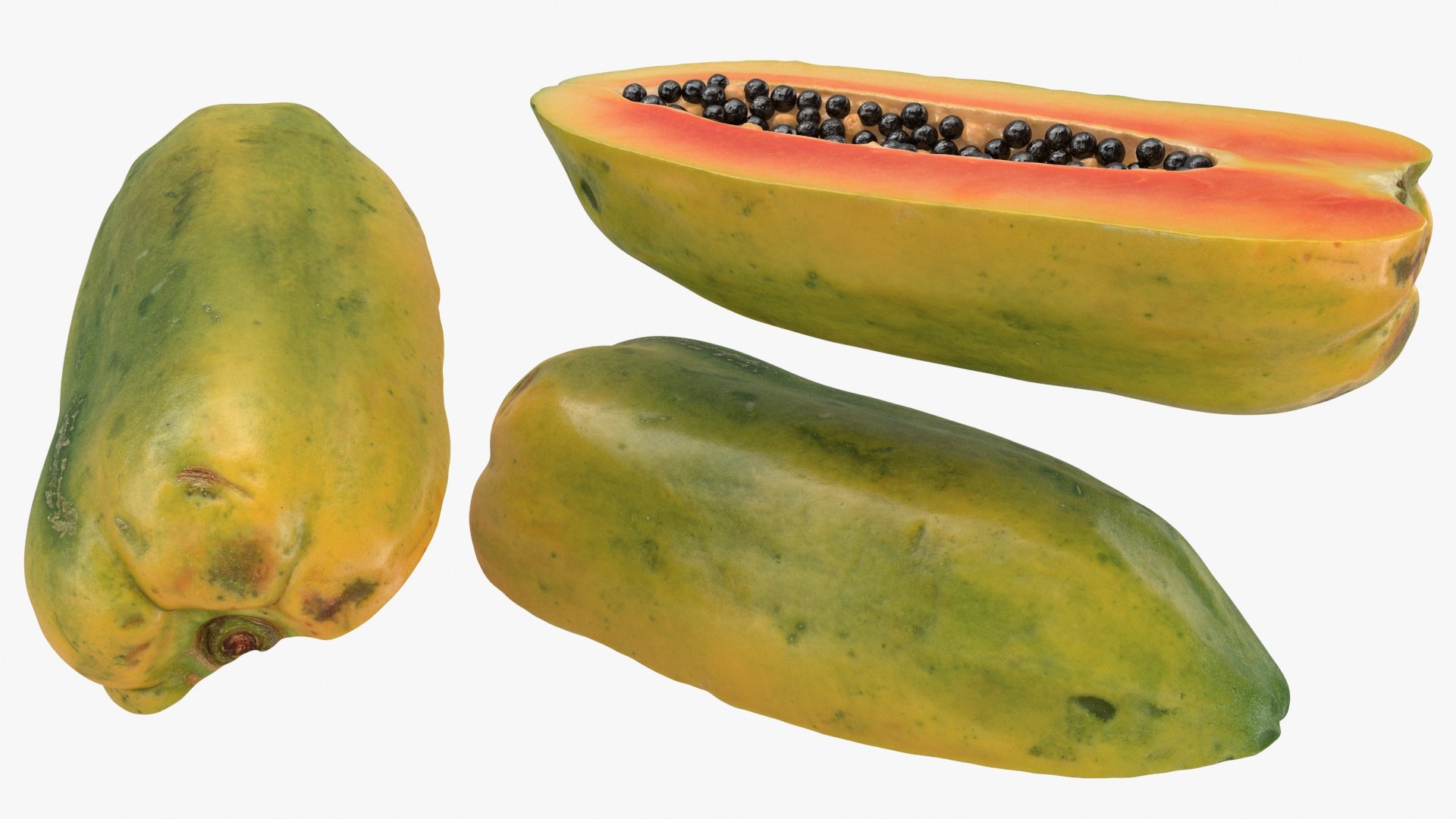 Papaya Half Model - TurboSquid 2119688