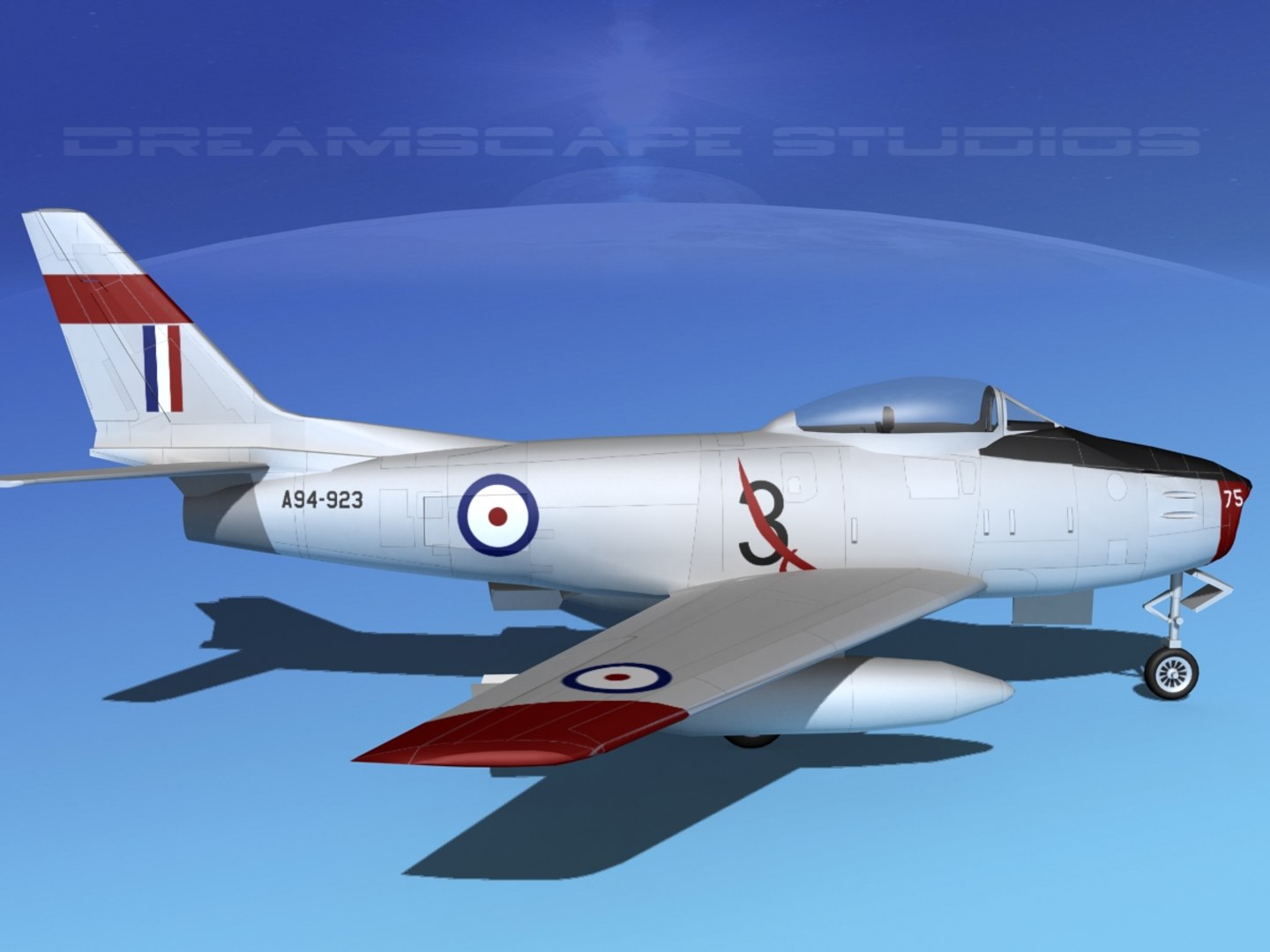 3d North American F-86 Sabre Model