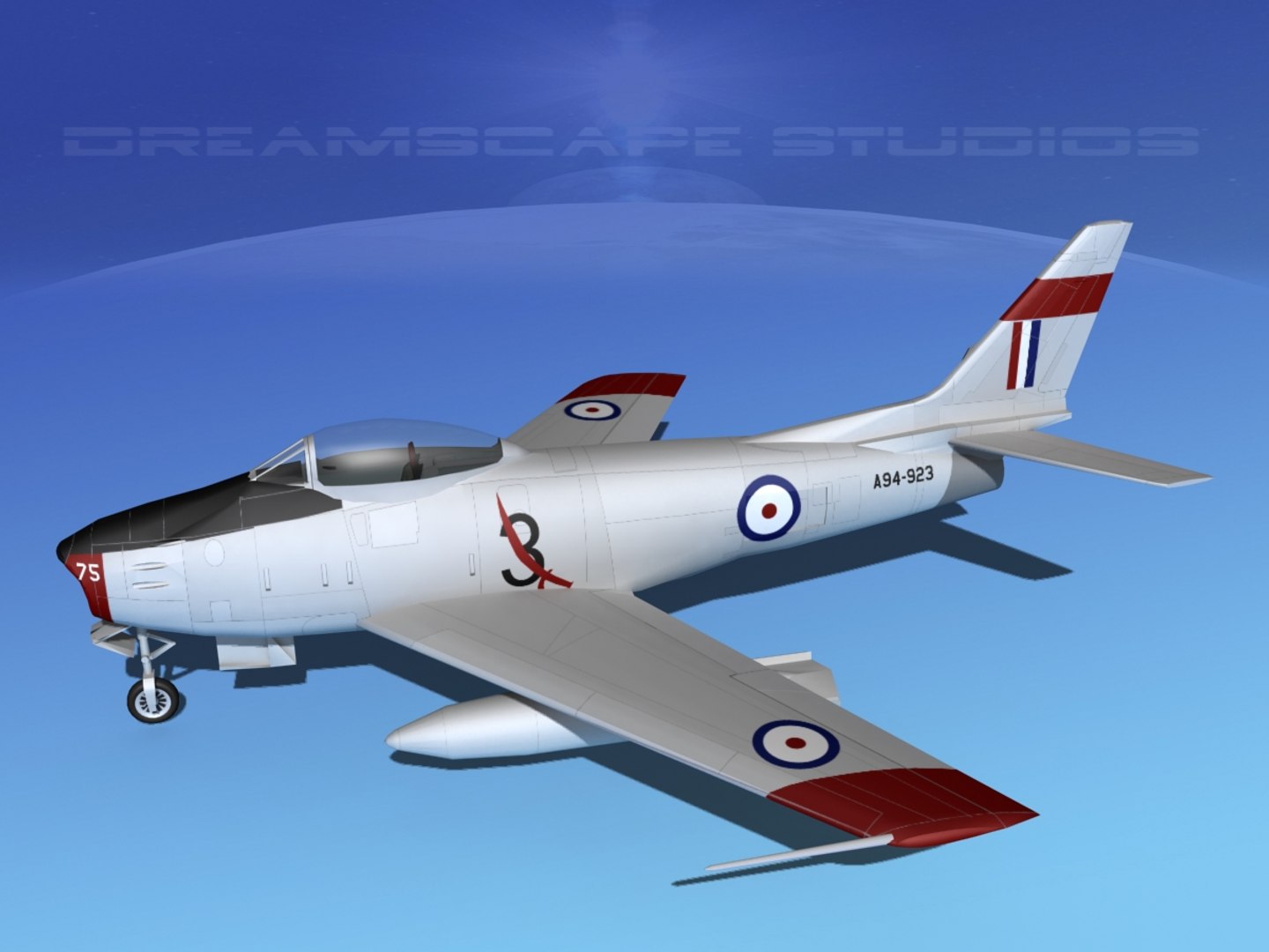3d North American F-86 Sabre Model