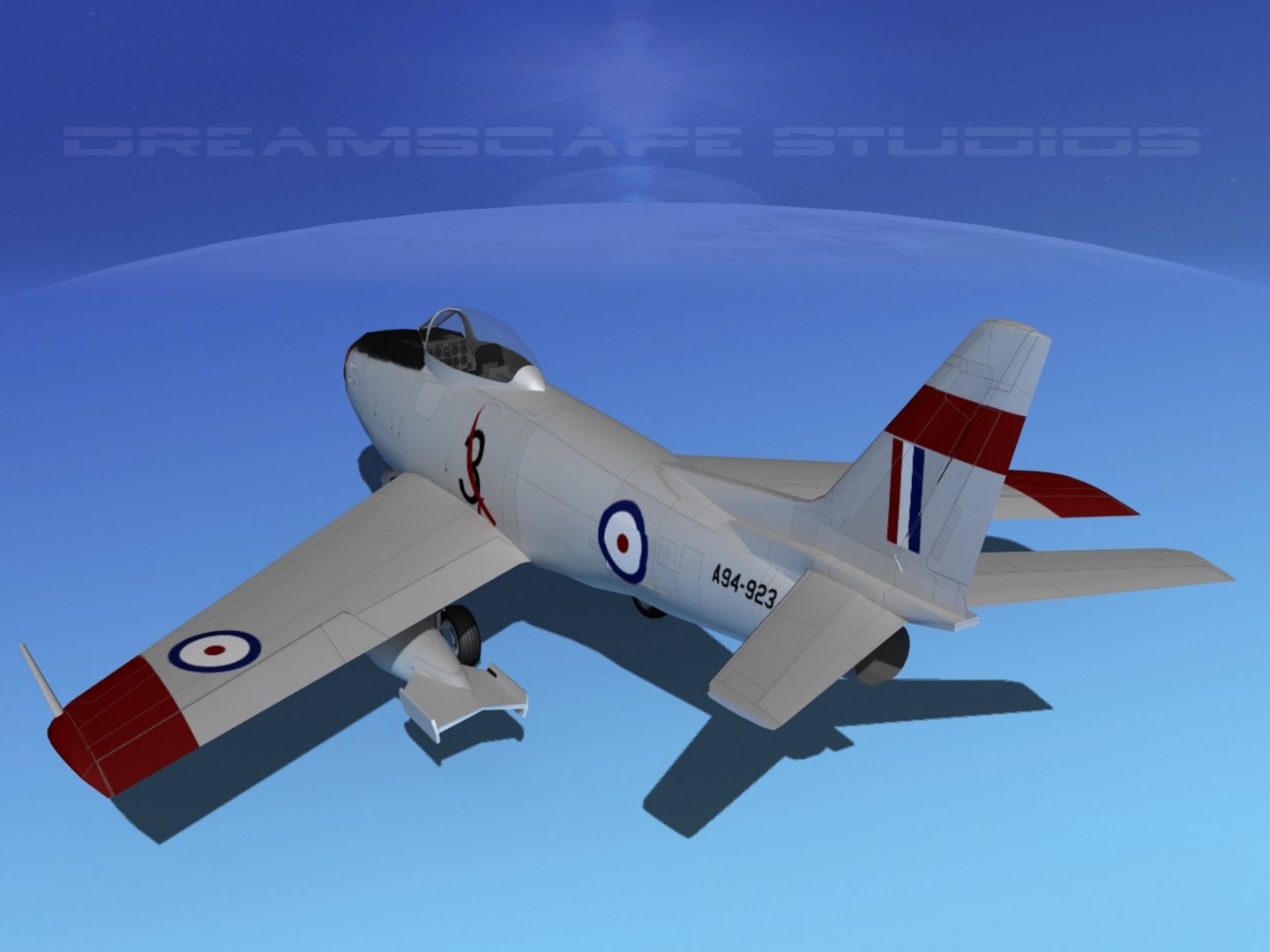 3d North American F-86 Sabre Model