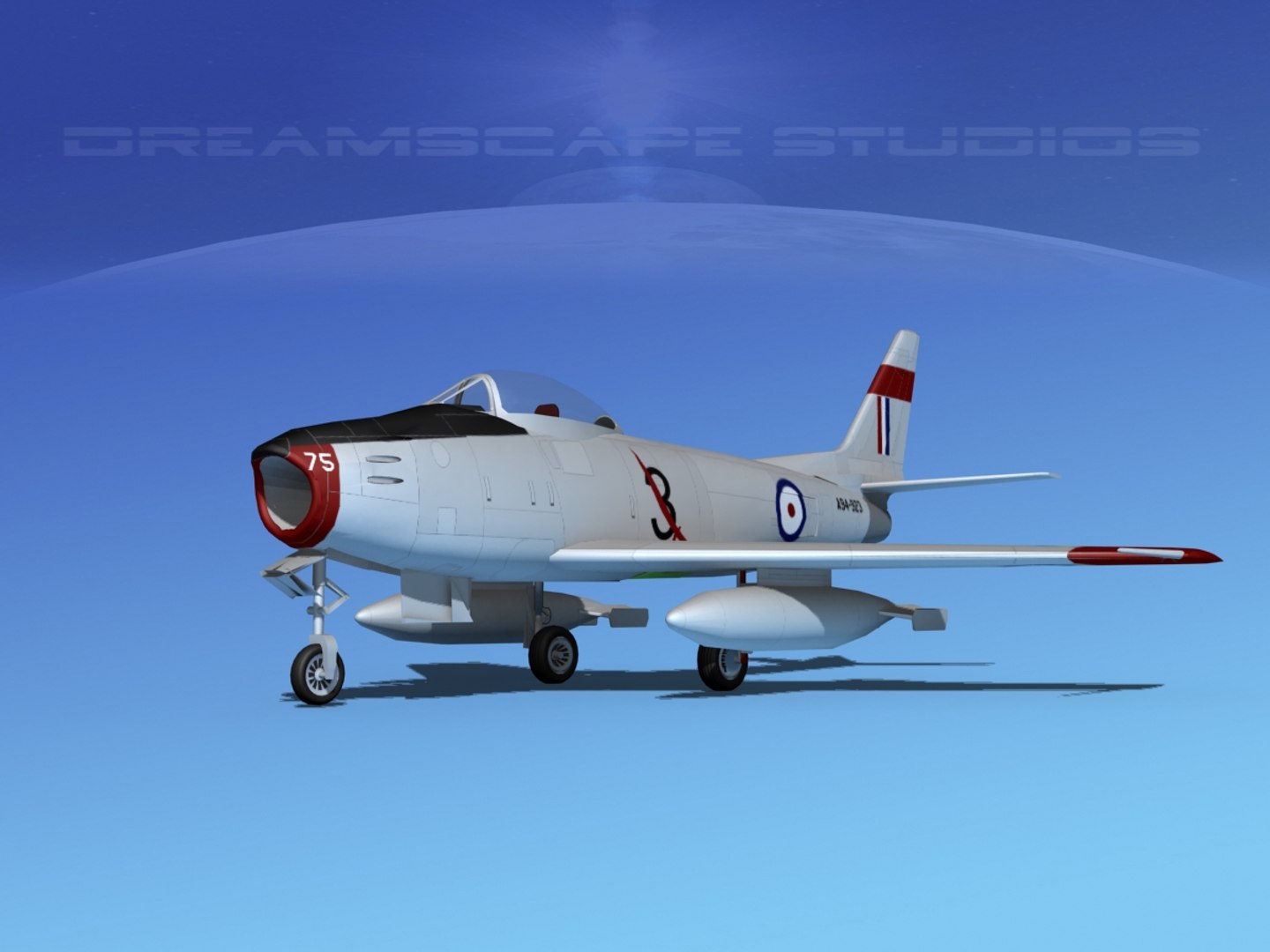 3d North American F-86 Sabre Model