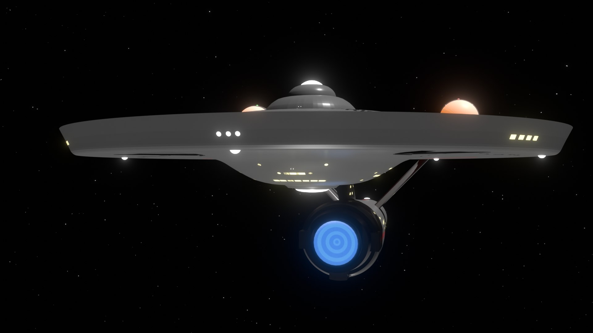 The USS Enterprise from the Original Television Series - With subtle ...