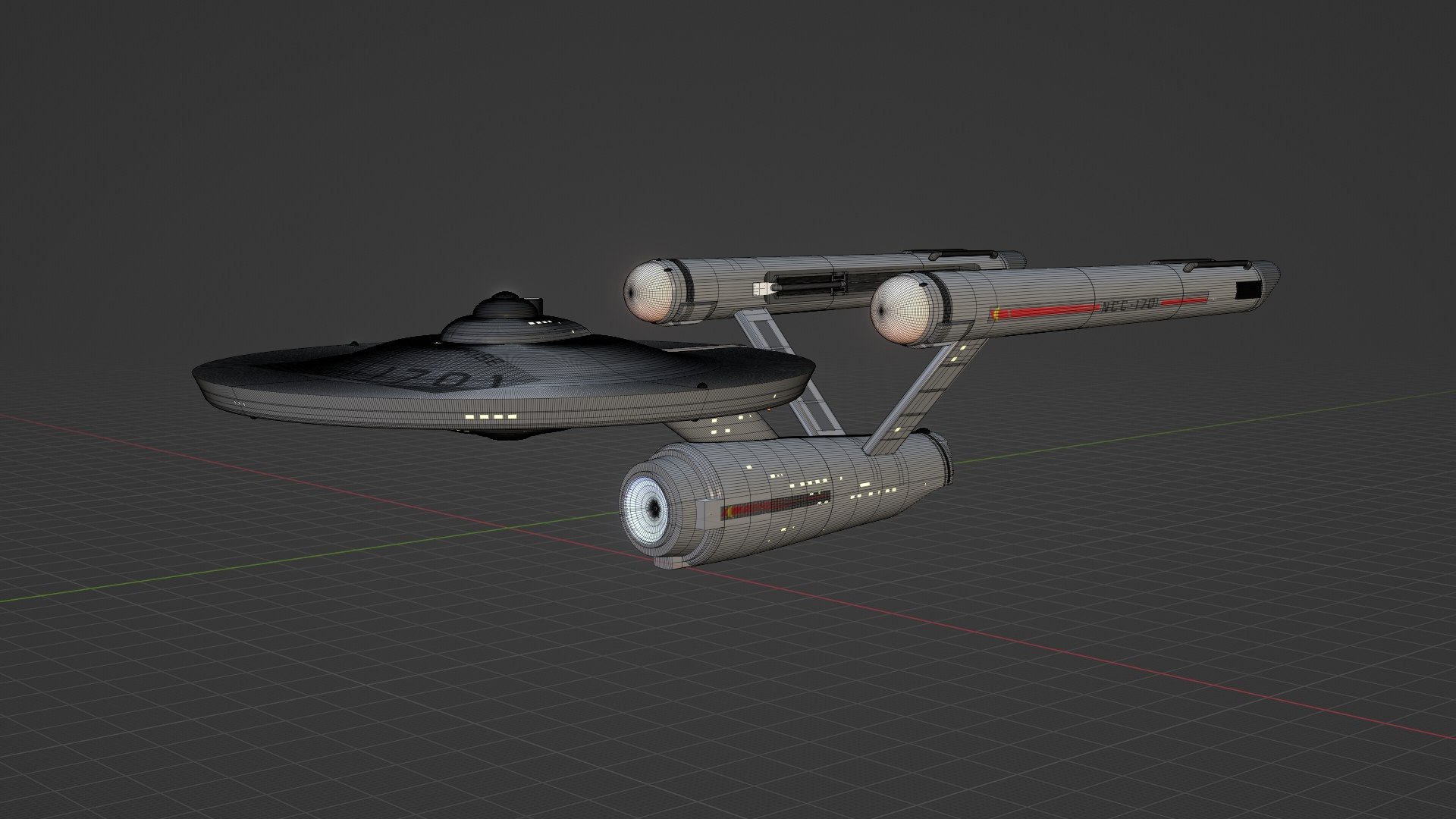 The USS Enterprise from the Original Television Series - With subtle ...