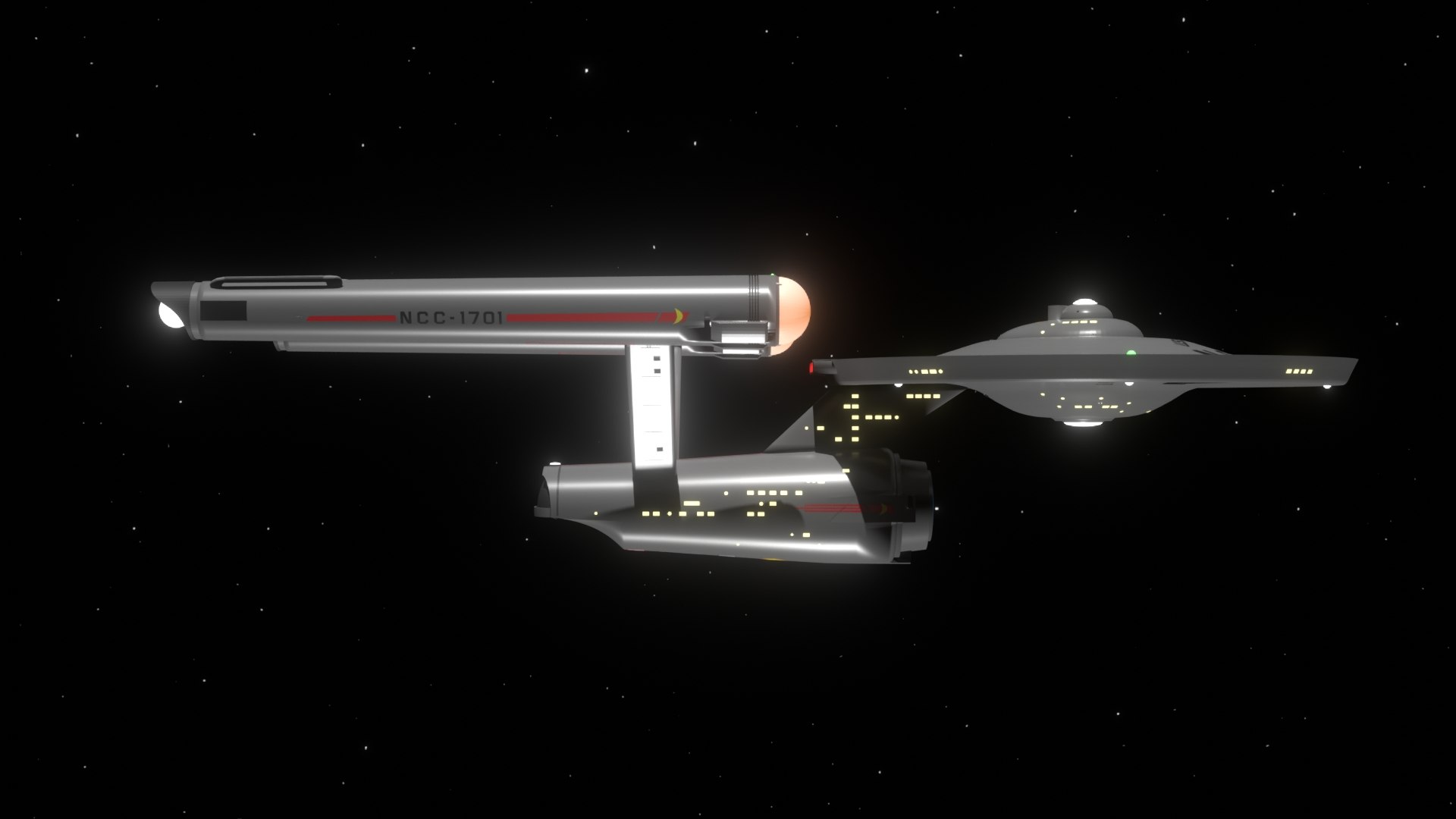 The USS Enterprise from the Original Television Series - With subtle ...