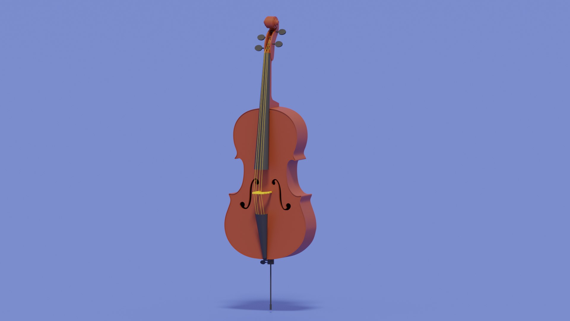 Cartoon Classic Cello Instrument Model - TurboSquid 2262945