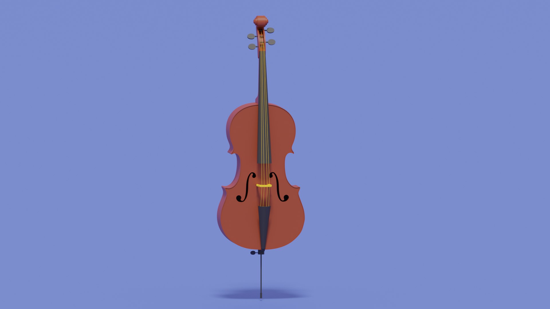 Cartoon Classic Cello Instrument Model - TurboSquid 2262945