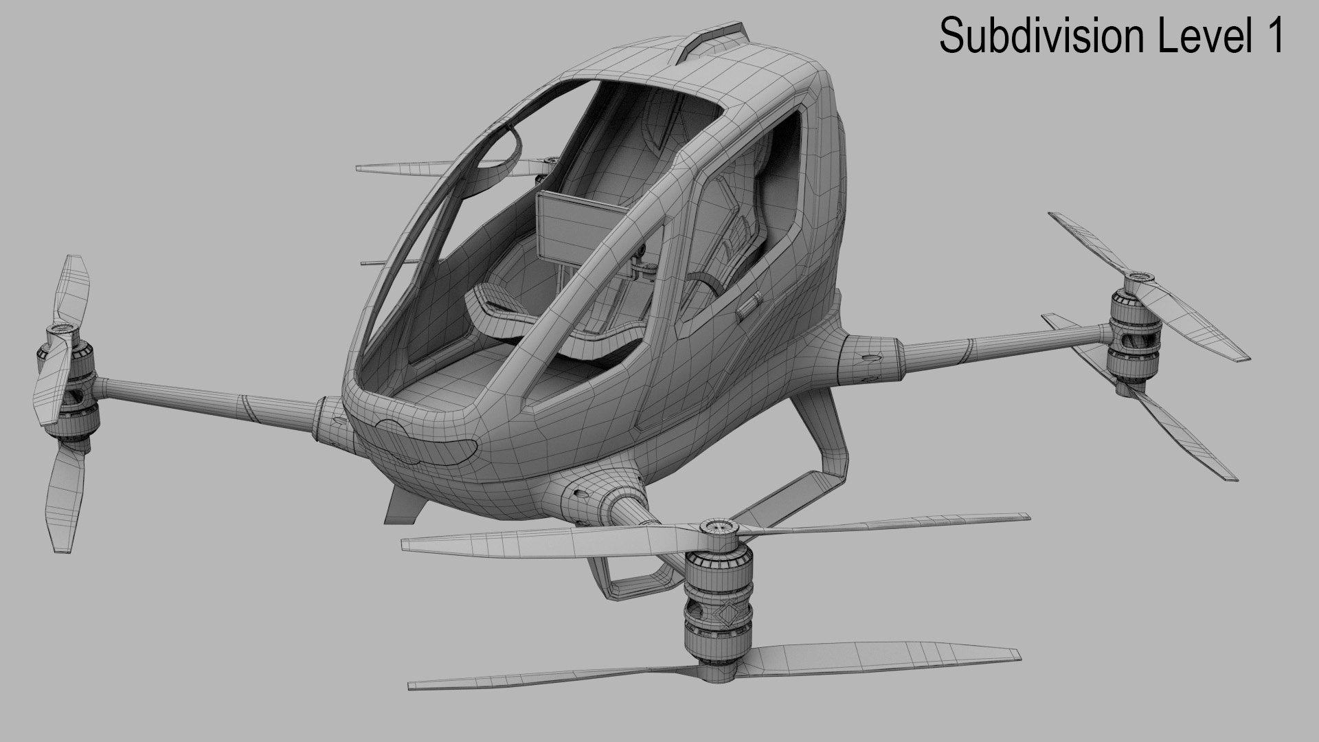 Ehang Single Passenger Aerial 3D Model - TurboSquid 1575414