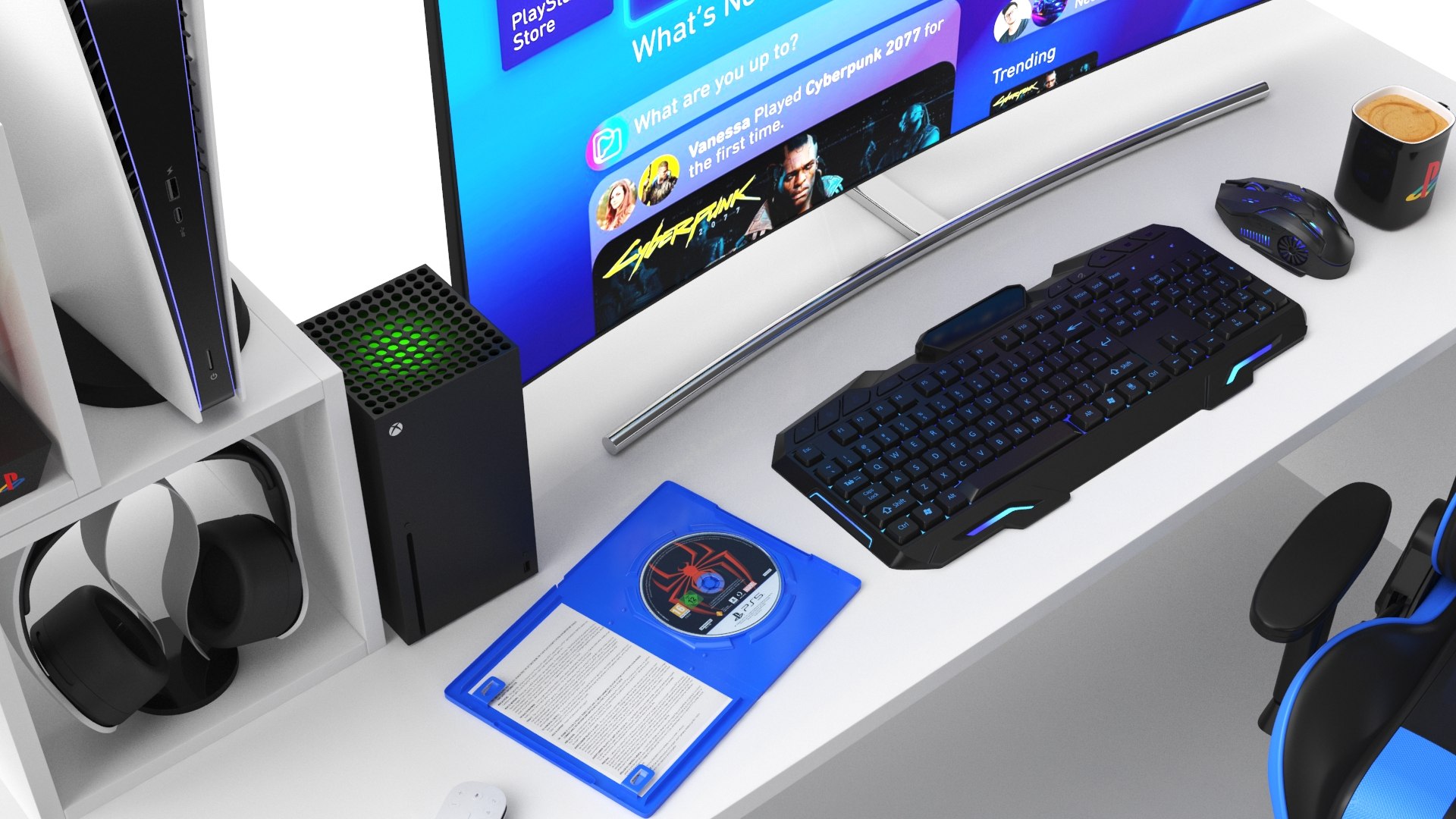 Full Gaming Desk 3D model - TurboSquid 1833116