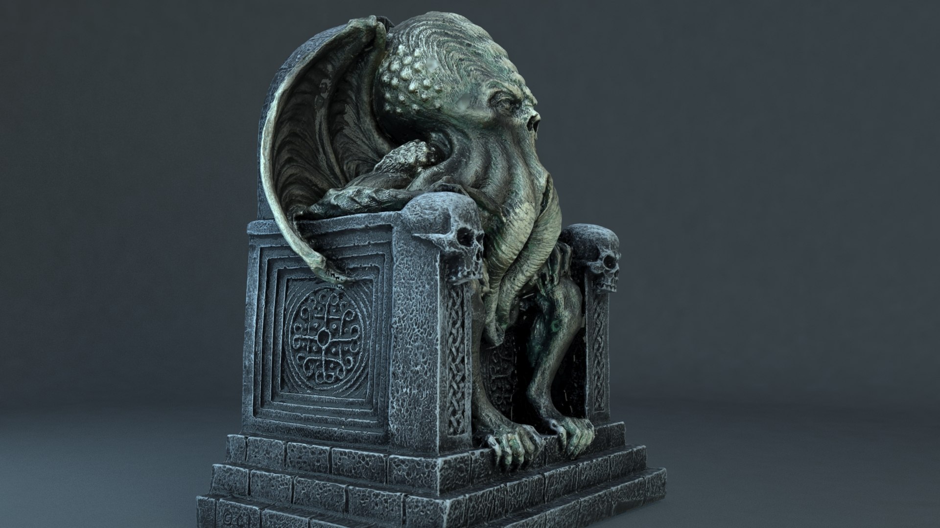 3D Cthulhu And Throne - TurboSquid 2030892