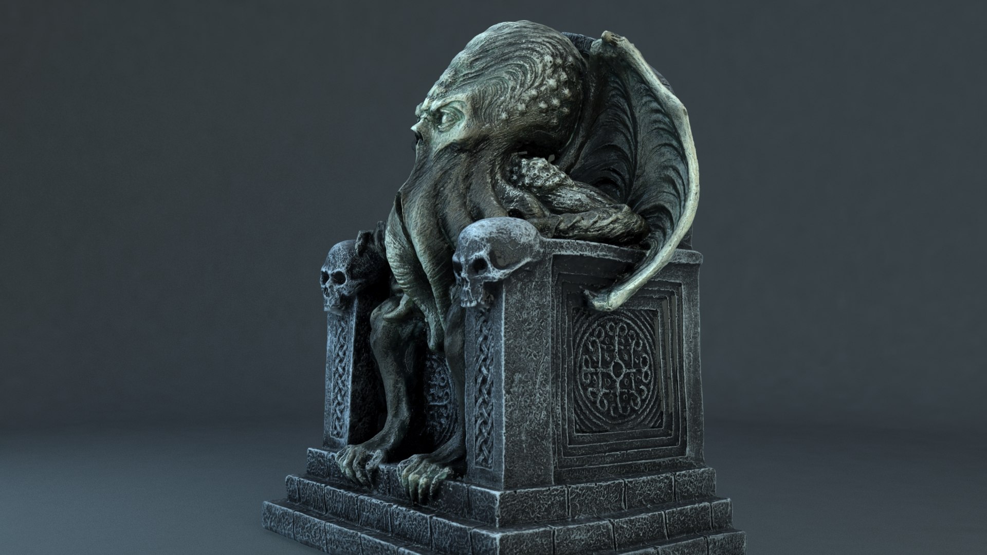 3D Cthulhu And Throne - TurboSquid 2030892
