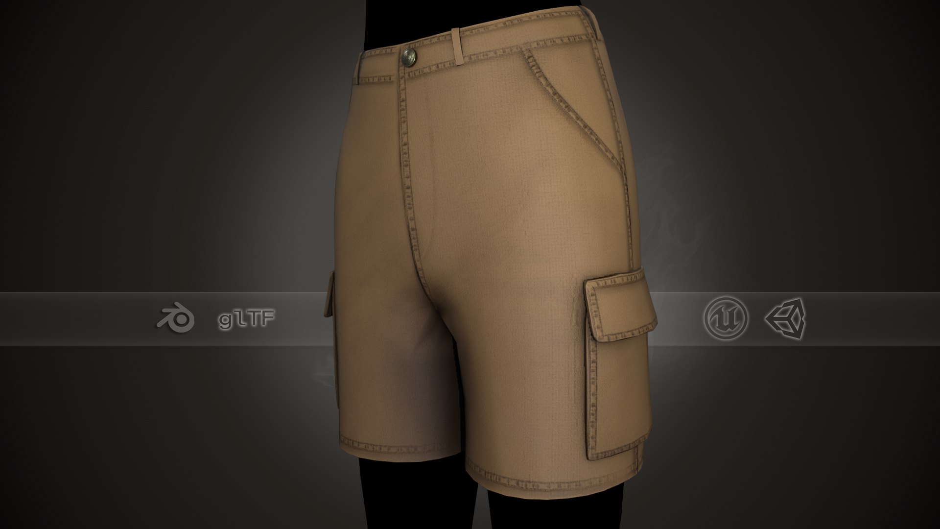 3D Brown Shorts Style 3 Model - TurboSquid 1986890
