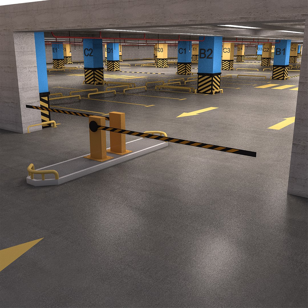Multi parking garage 3D model - TurboSquid 1328290