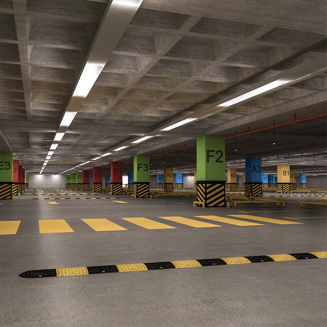 Multi parking garage 3D model - TurboSquid 1328290