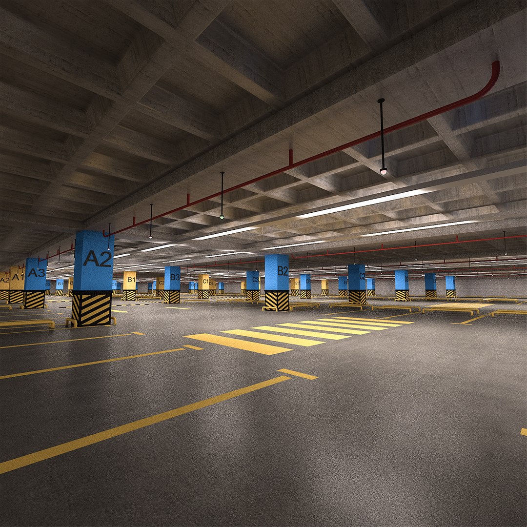 Multi parking garage 3D model - TurboSquid 1328290
