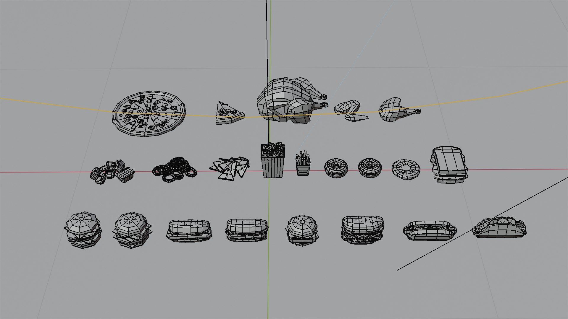 Fast Food Pack 3D model - TurboSquid 1935084