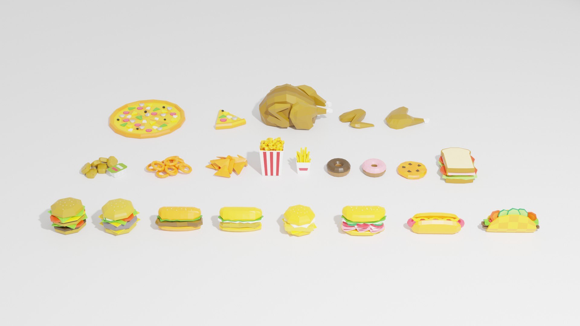 Fast Food Pack 3D model - TurboSquid 1935084