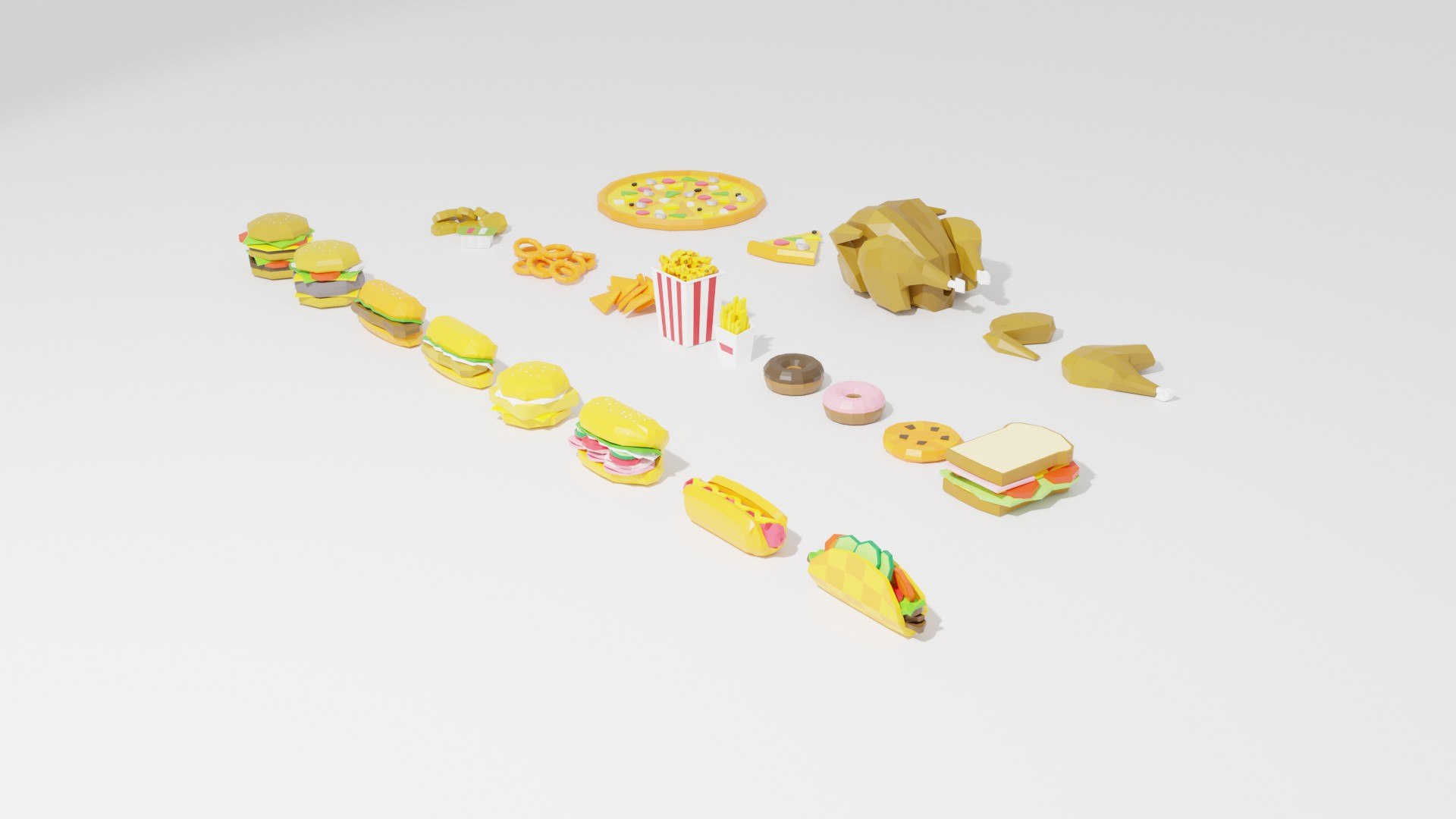 Fast Food Pack 3D model - TurboSquid 1935084