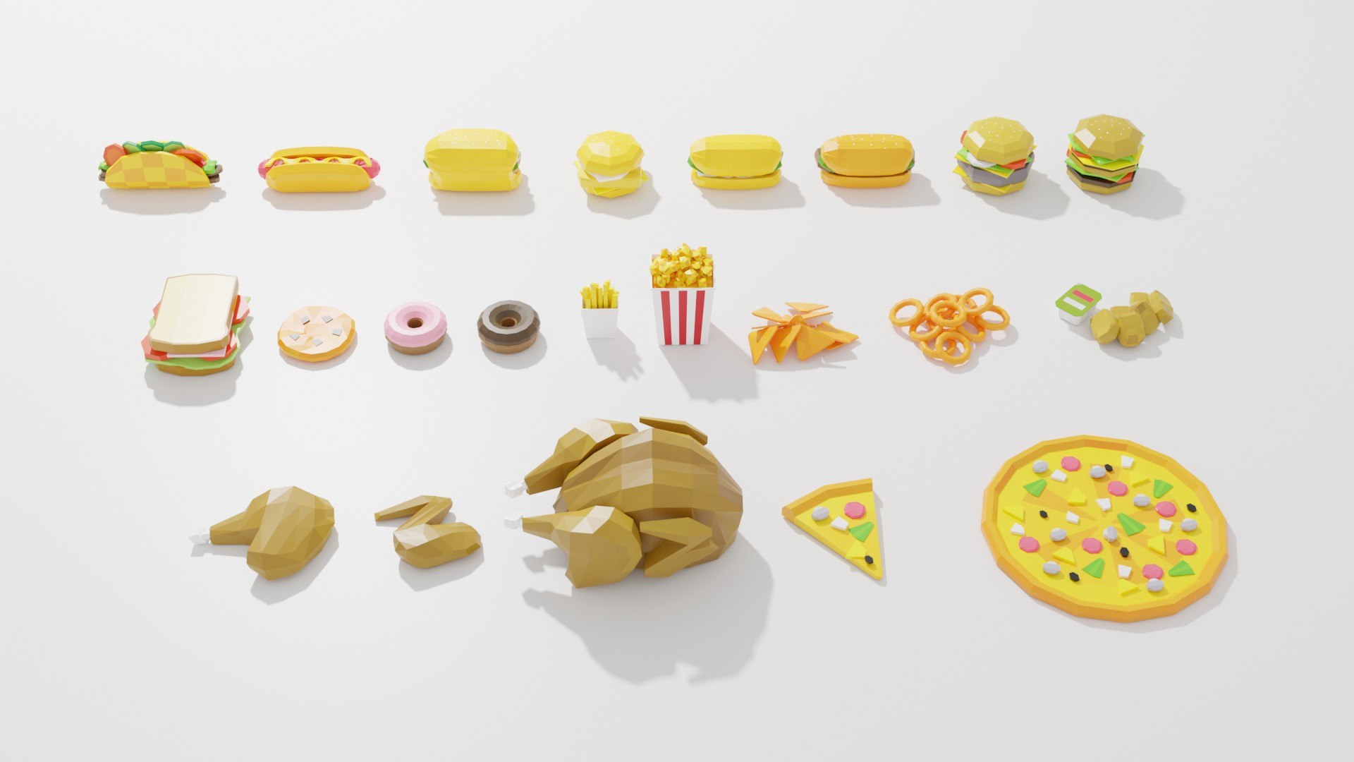 Fast Food Pack 3D model - TurboSquid 1935084