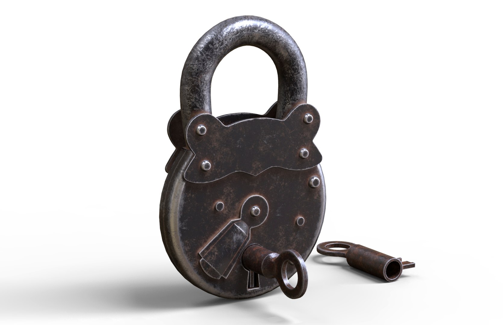 Old Padlock Key 3D Model - TurboSquid 1435026