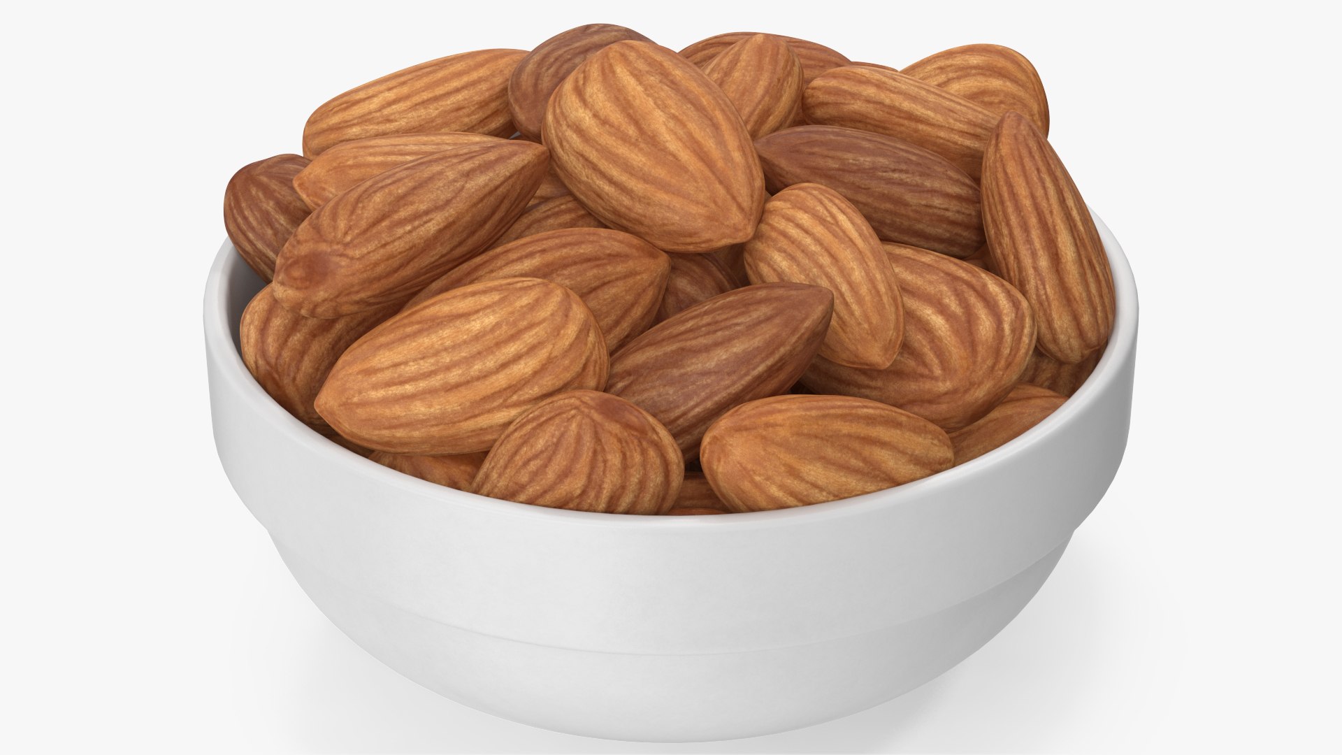 Almonds White Bowl 3D Model - TurboSquid 1636228