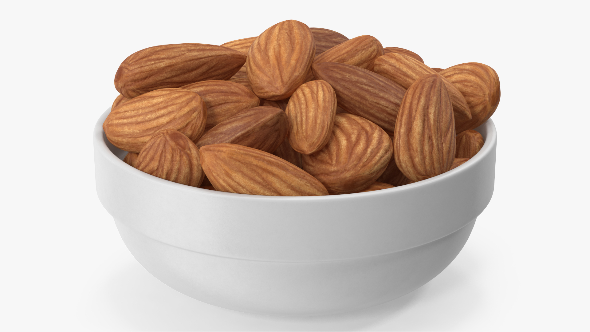 Almonds White Bowl 3D Model - TurboSquid 1636228